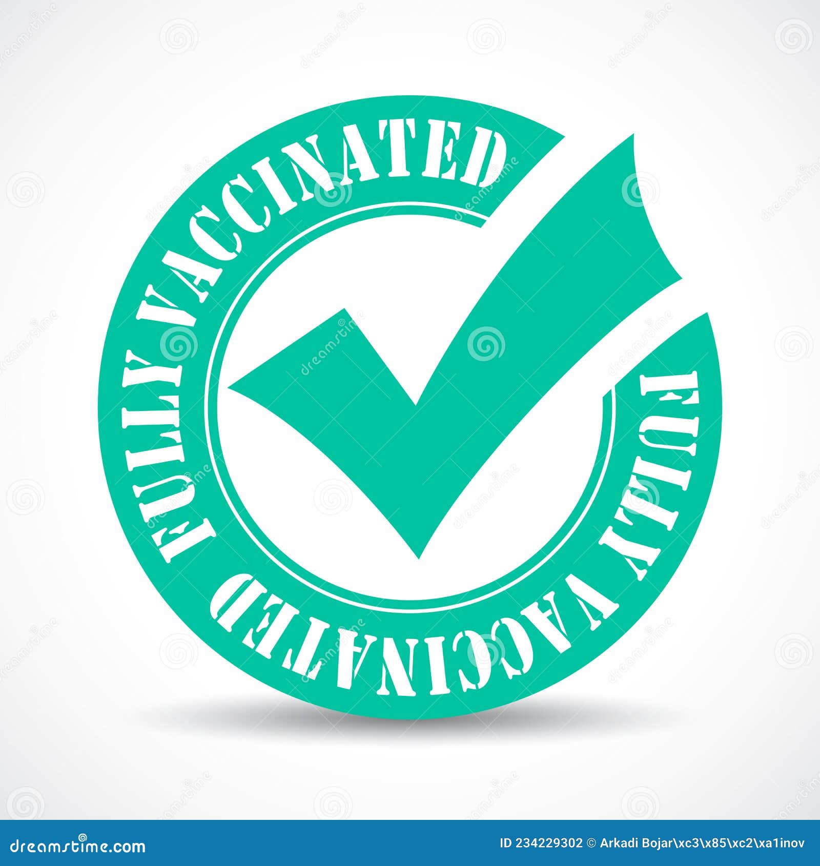 Fully Vaccinated Vector Emblem Stock Vector - Illustration of covid19 ...