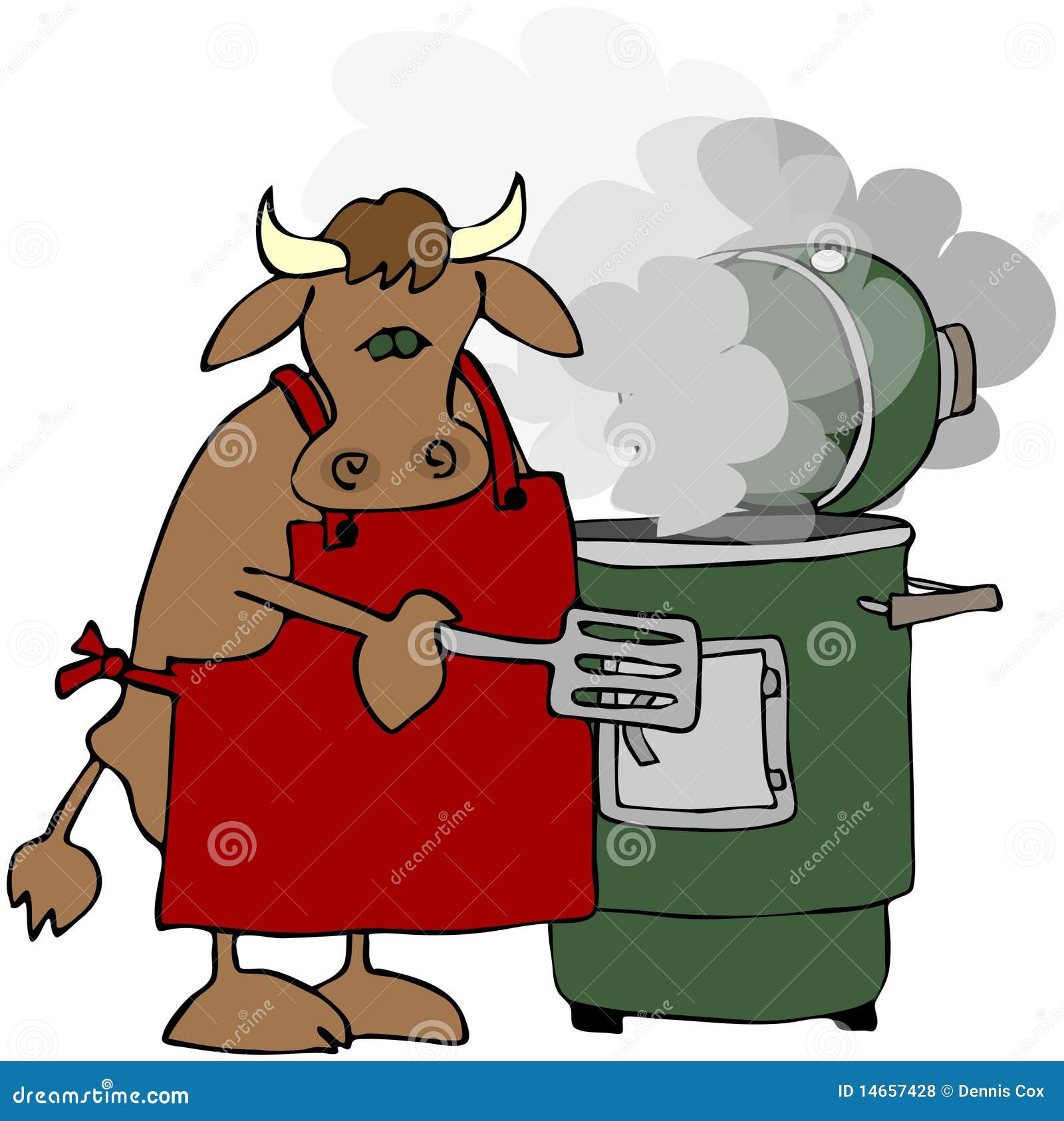 Fumador de la vaca stock de ilustración. Ilustración de historieta ...