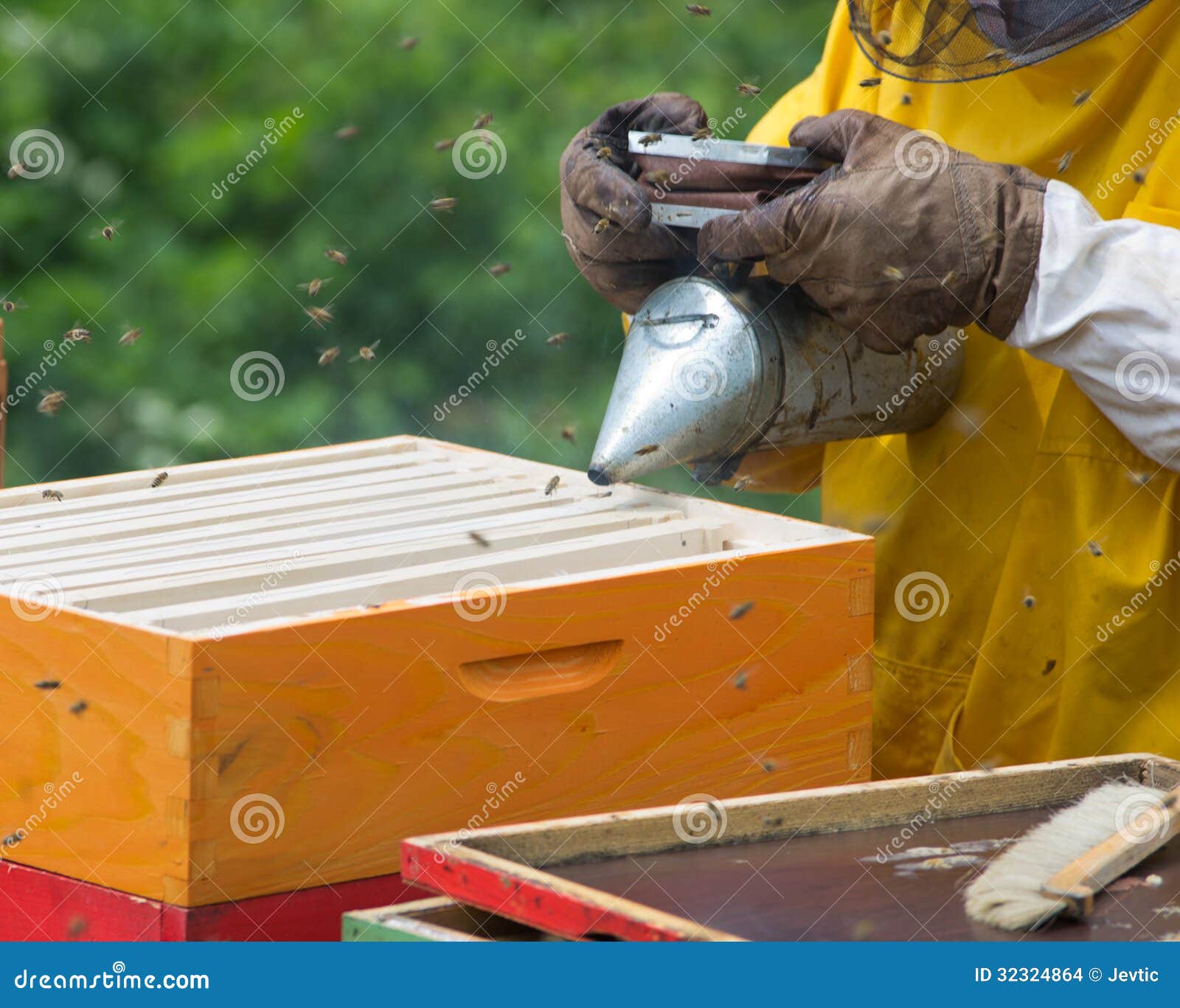 Fumador para las abejas foto de archivo. Imagen de agricultura - 32324864