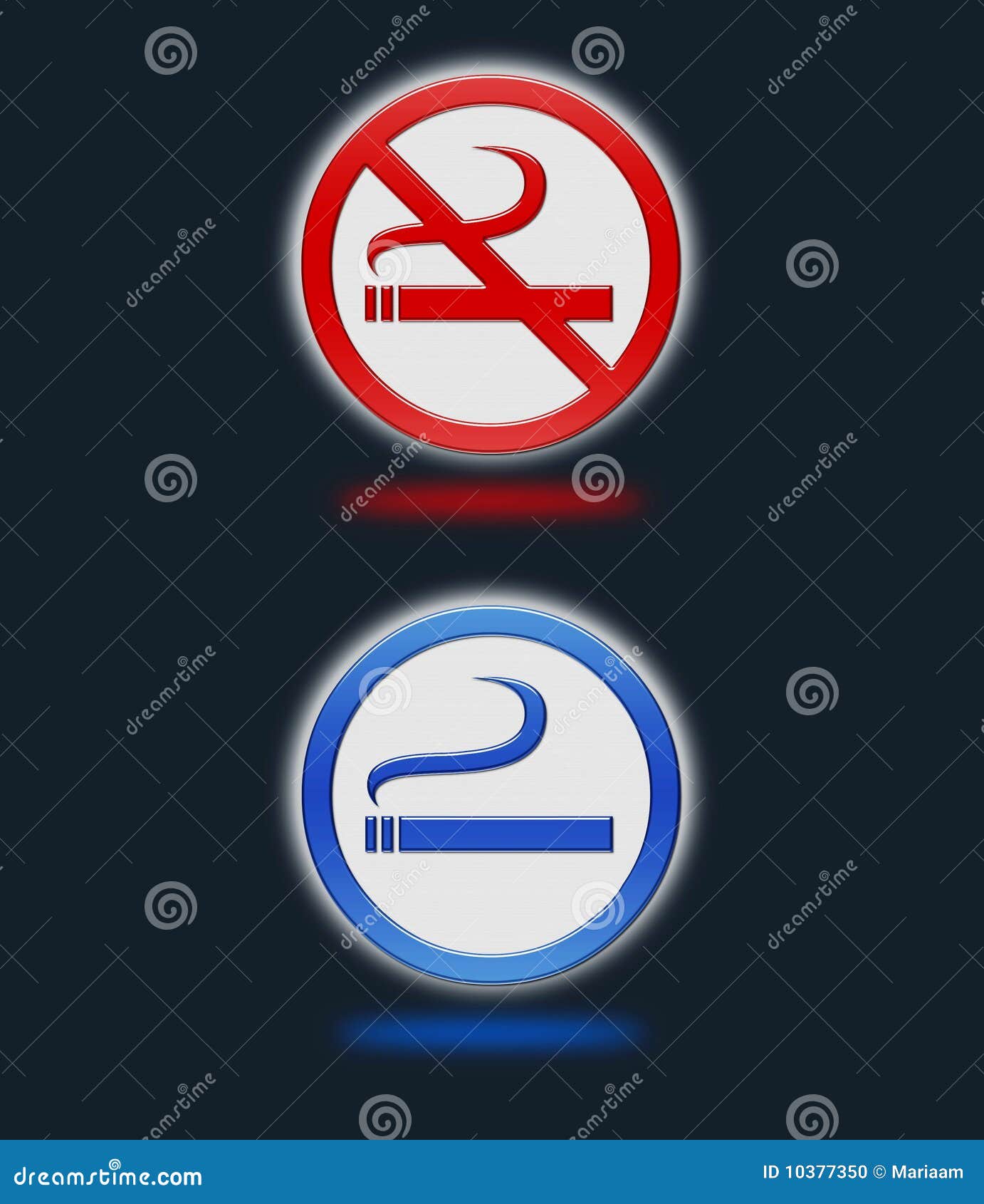 Fumage Et Signes Non-fumeurs Illustration Stock - Illustration du ...