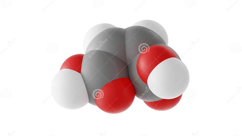 Fumaric Acid Molecule, Food Additive E297, Molecular Structure ...