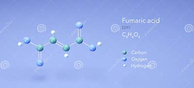 Fumaric Acid Molecule, Molecular Structures, Food Additive E297, 3d ...