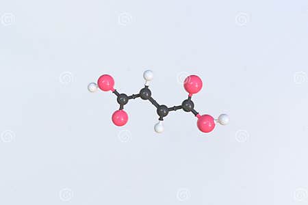 Fumaric Acid Molecule, Scientific Molecular Model, Looping 3d Animation ...