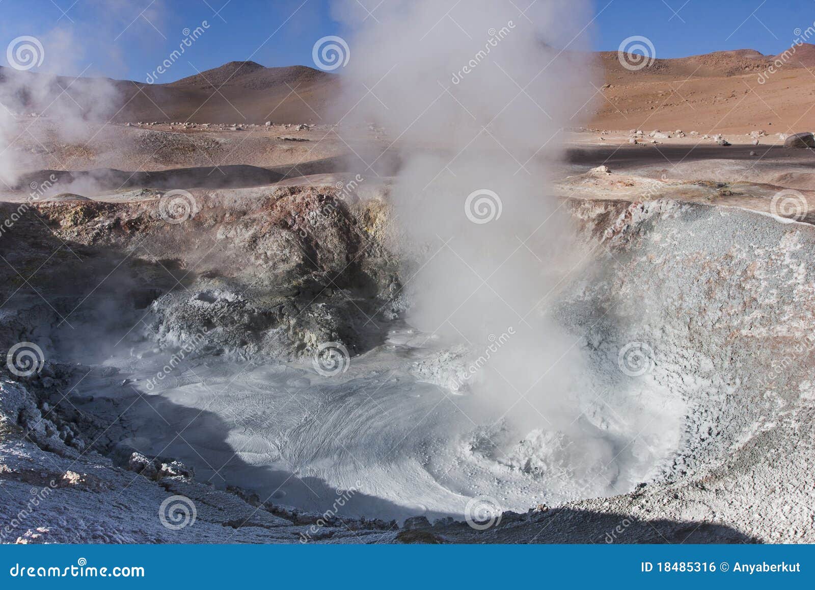 Fumarolas foto de archivo. Imagen de destinaciones, agua - 18485316