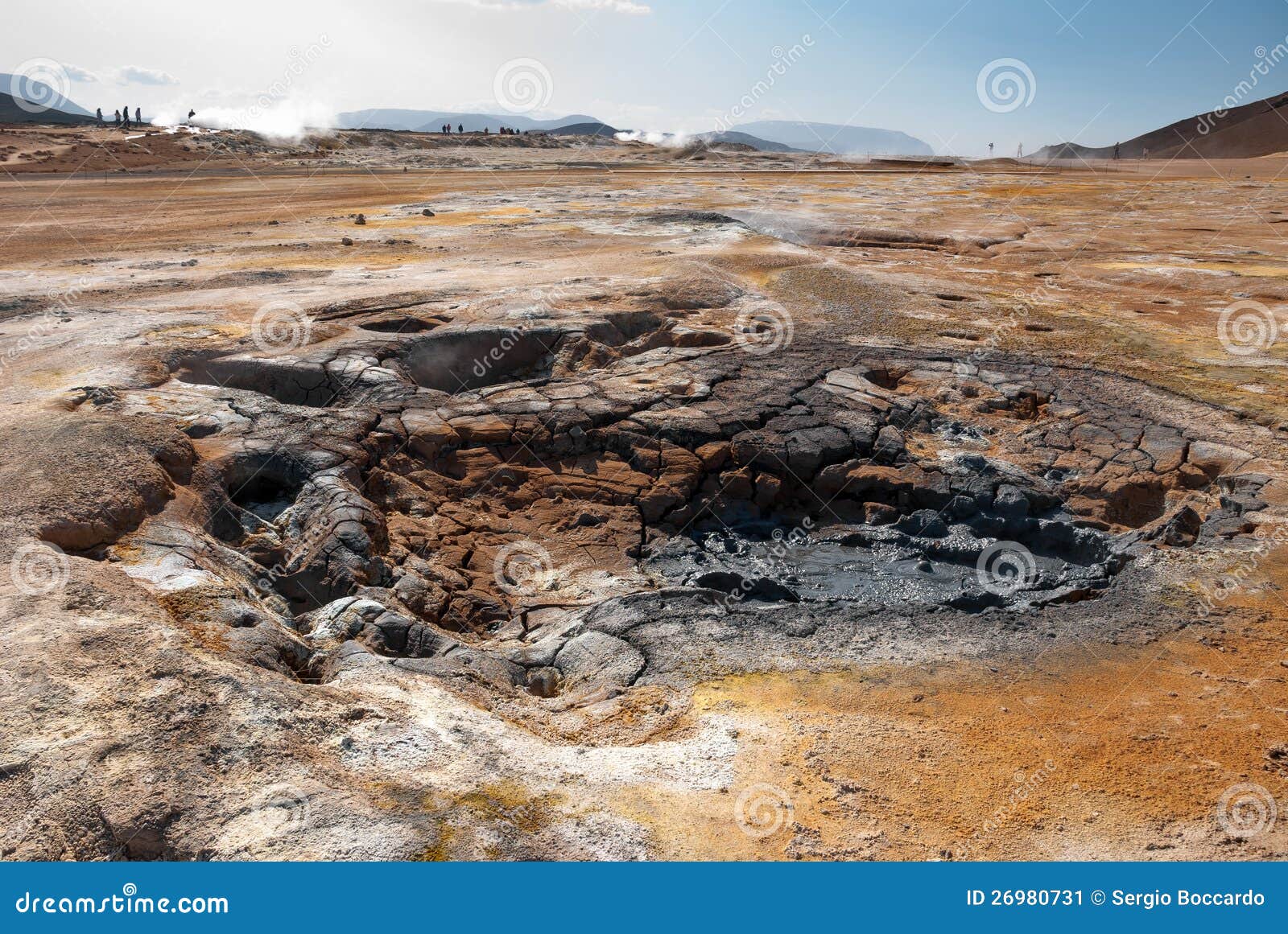 Fumarolas De Namafjall En Islandia Imagen de archivo - Imagen de fango ...