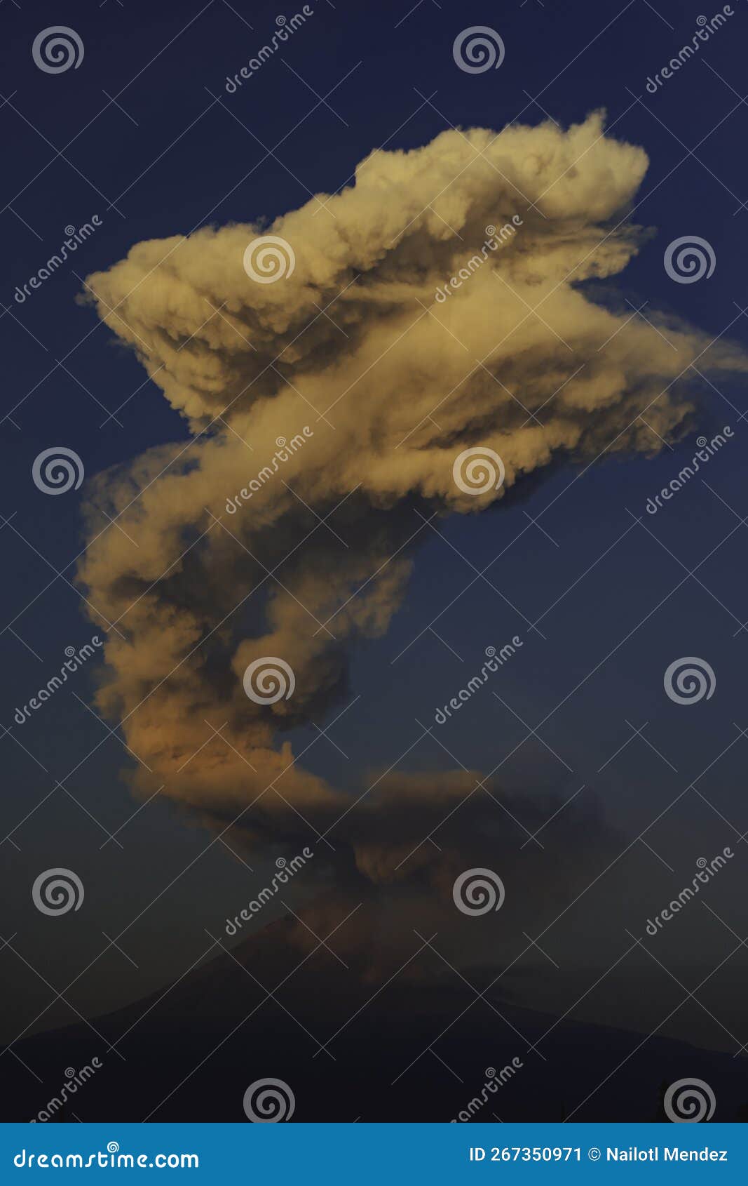 Fumarole Coming Out of the Volcano Popocatepetl Crater Stock Image ...