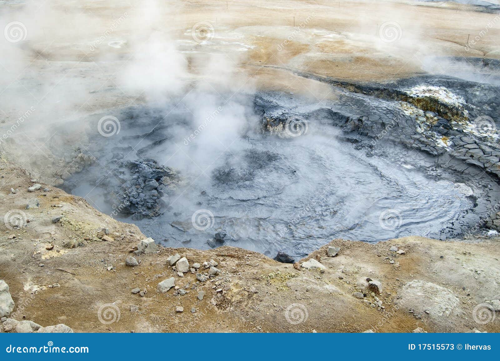 Fumarole field stock image. Image of footbridge, volcano - 17515573