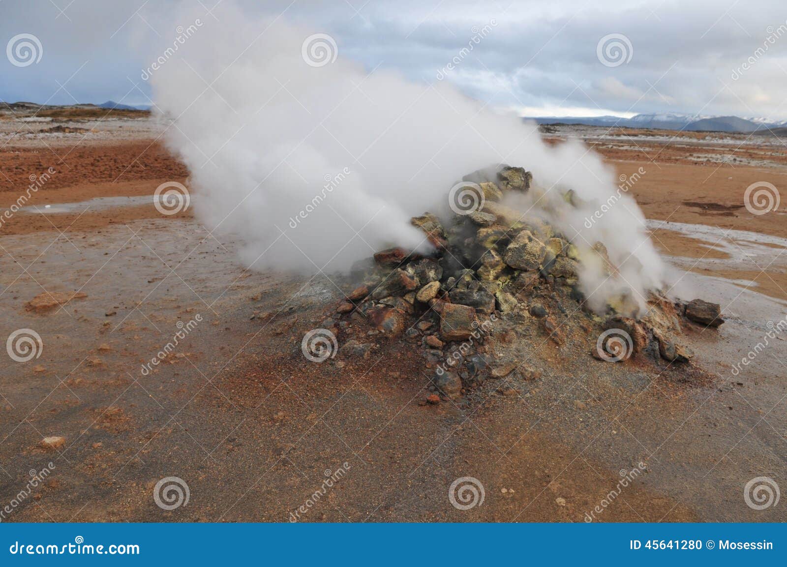 Fumarole stock photo. Image of field, gases, fumaroles - 45641280