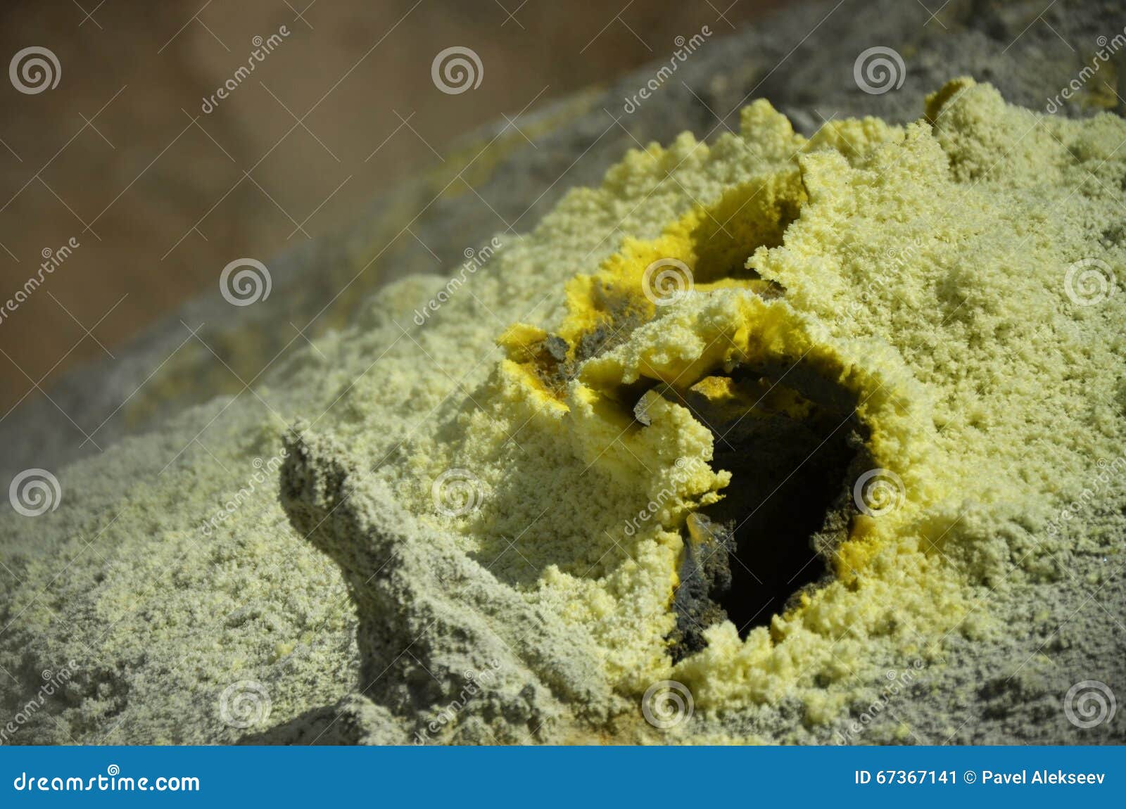 Fumarole Inside The Crater Of Active Volcano Royalty-Free Stock ...