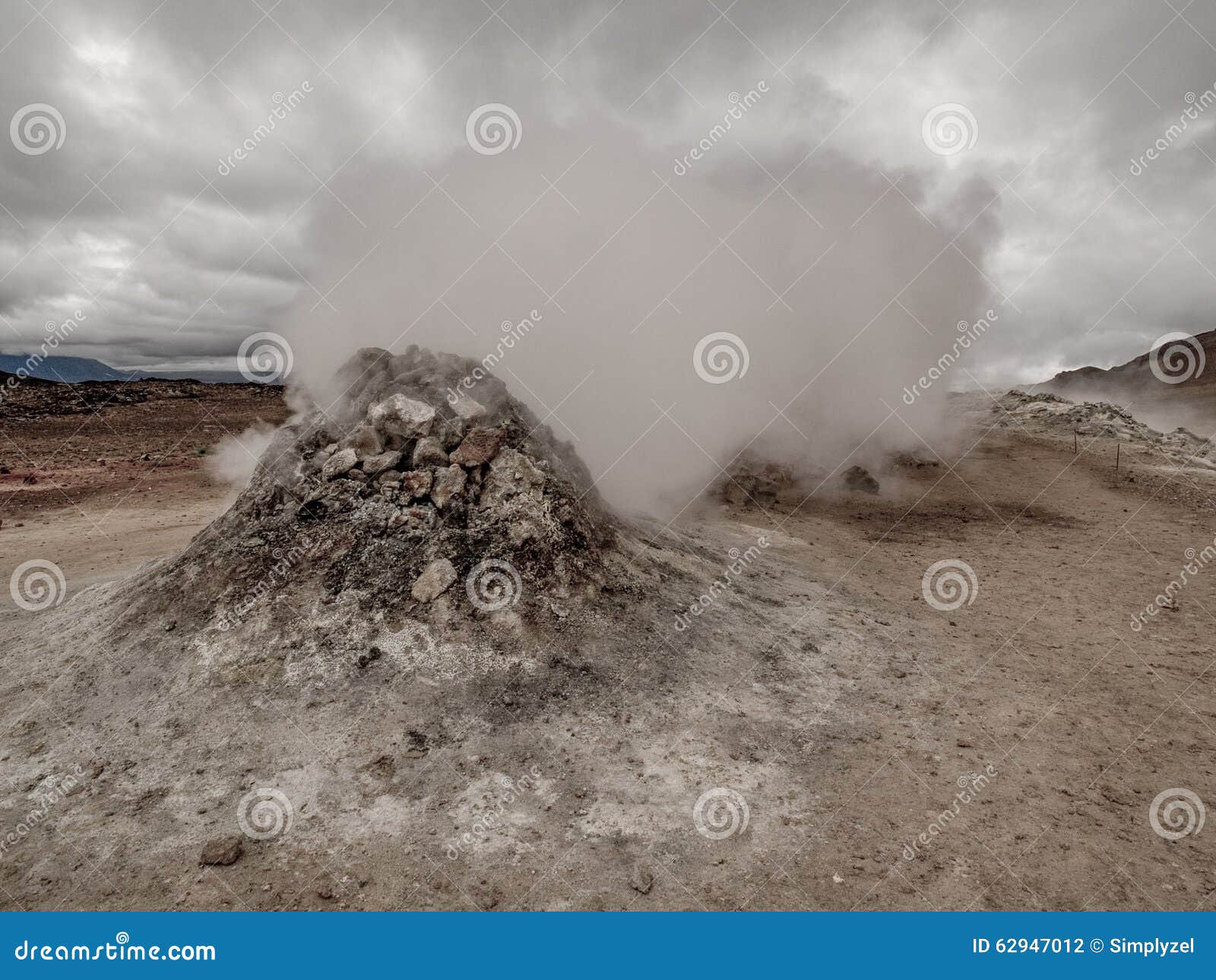 Fumarole At Namaskard Myvatn Iceland Royalty-Free Stock Photo ...