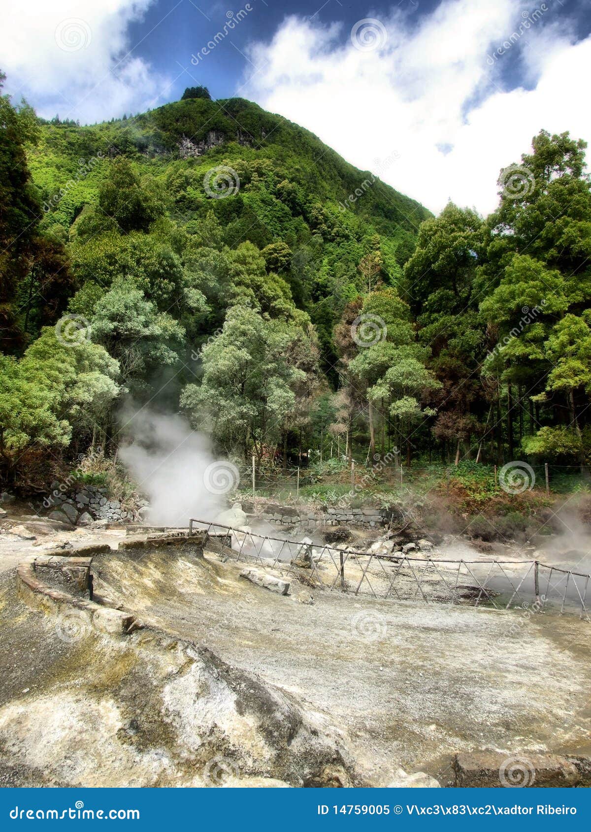 Fumarolen Insel in Der S.-Miguel Stockbild - Bild von azoren, sprünge ...