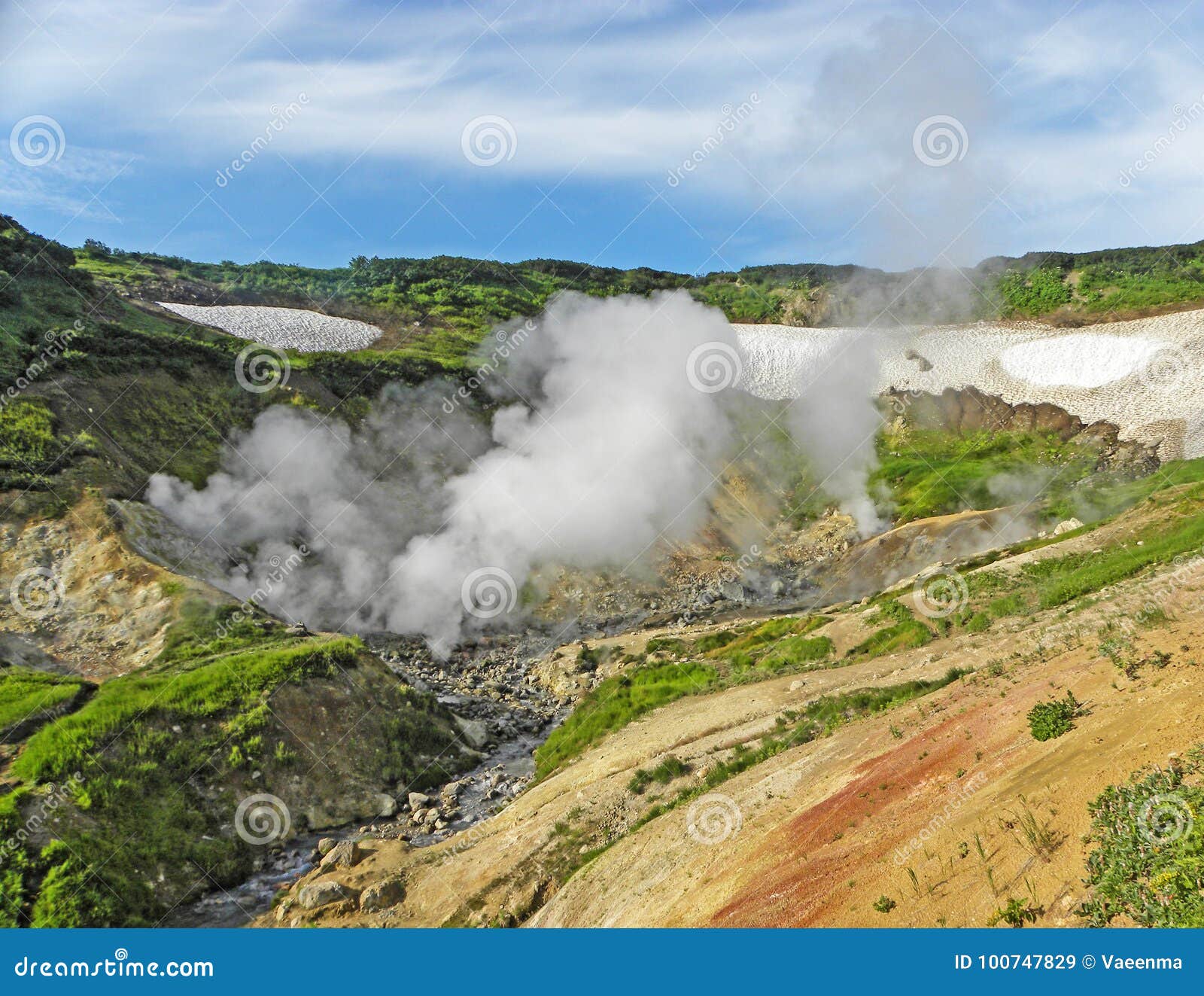 Fumaroles at Kamchatka stock image. Image of geology - 100747829