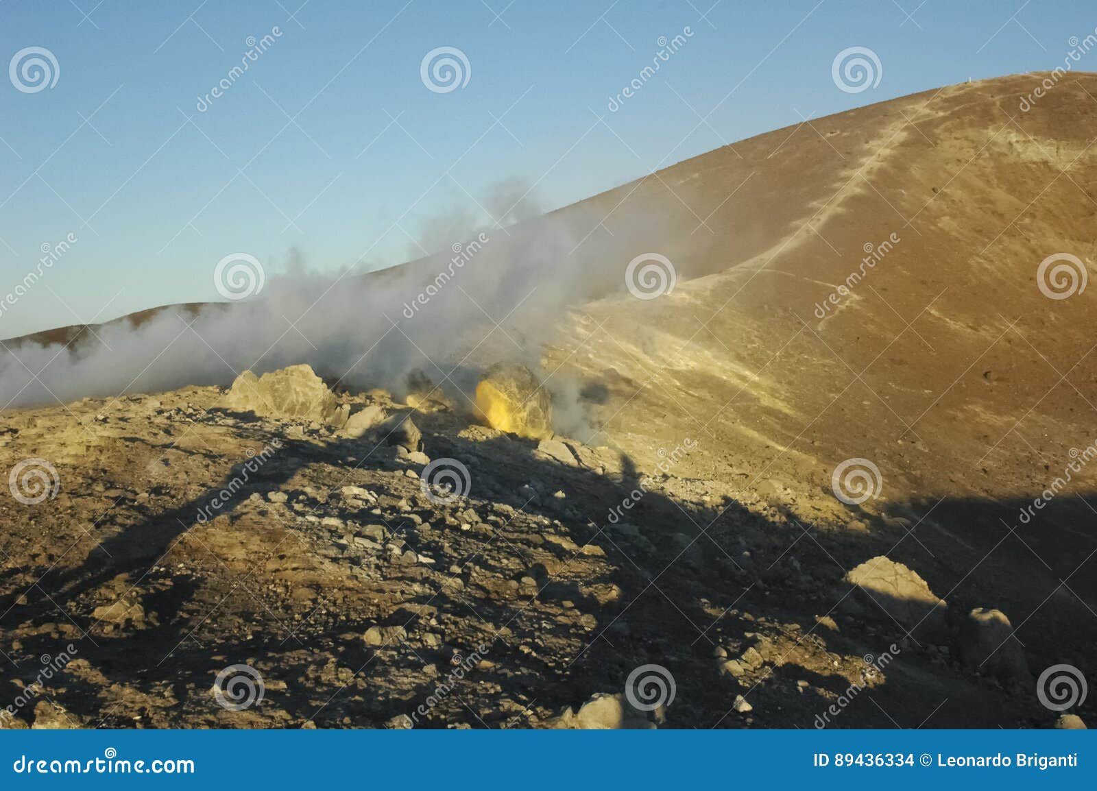 Fumaroles on the Top of the Volcano Stock Photo - Image of gran ...
