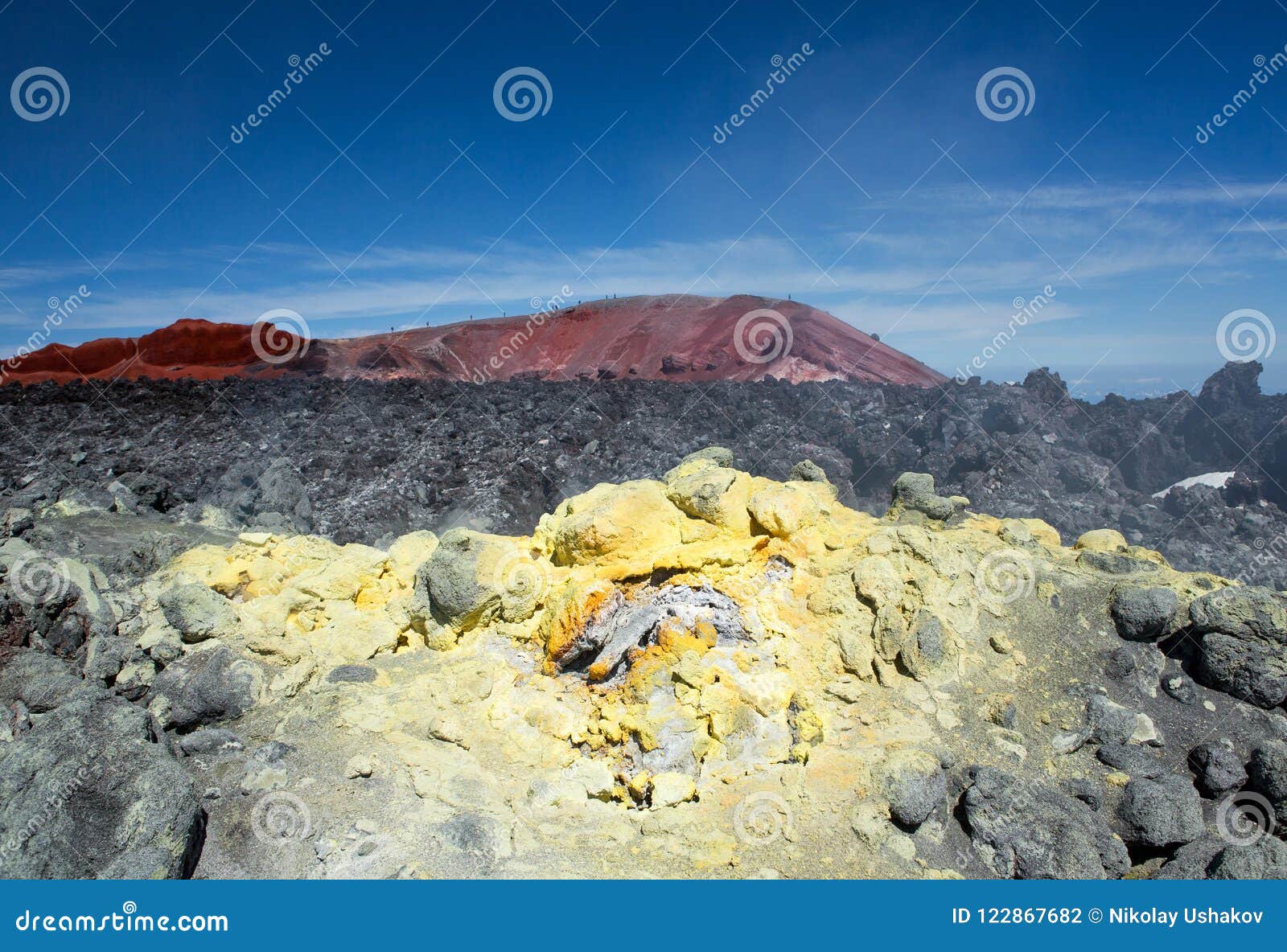 Fumarolic Field on a Volcano 2 Stock Photo - Image of scientist ...