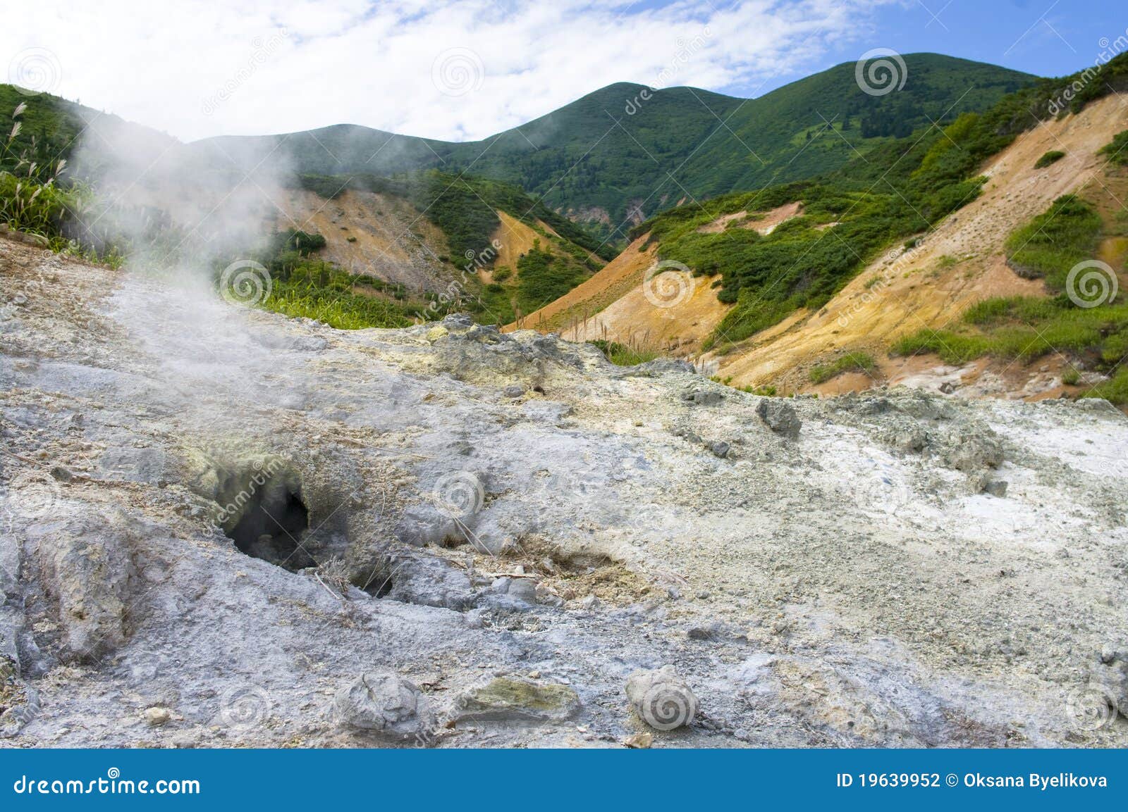 Fumarolinoe Field of the Vulcan of the Mendeleev Stock Photo - Image of ...