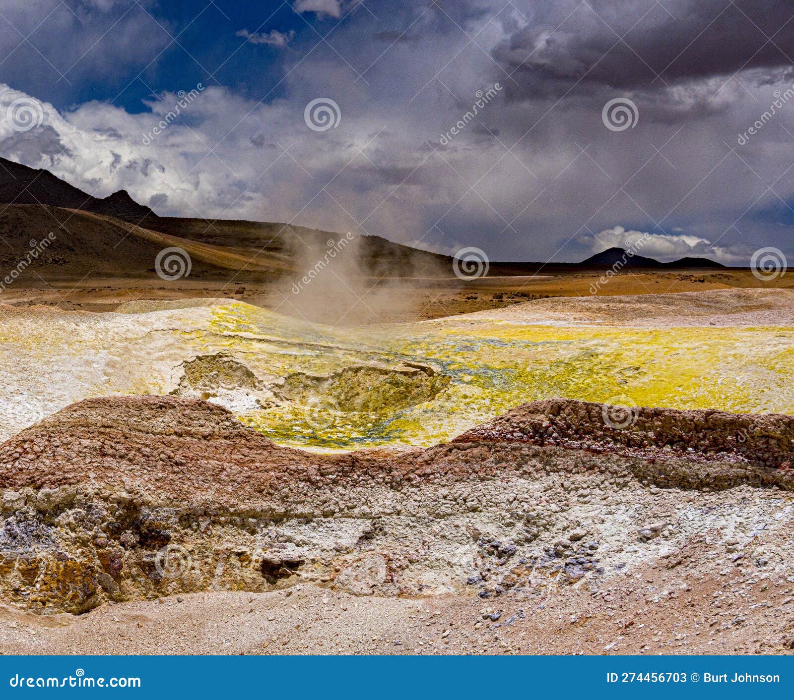 Fumerol in Bolivia at 16,000 Foot Elevation, and Site of Future Power ...