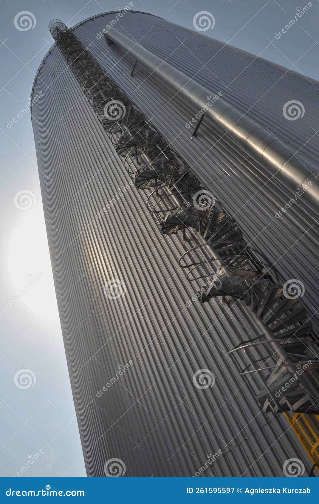 Steel Stack in Thermal Power Plant (cooling Tower) with Pipe and ...