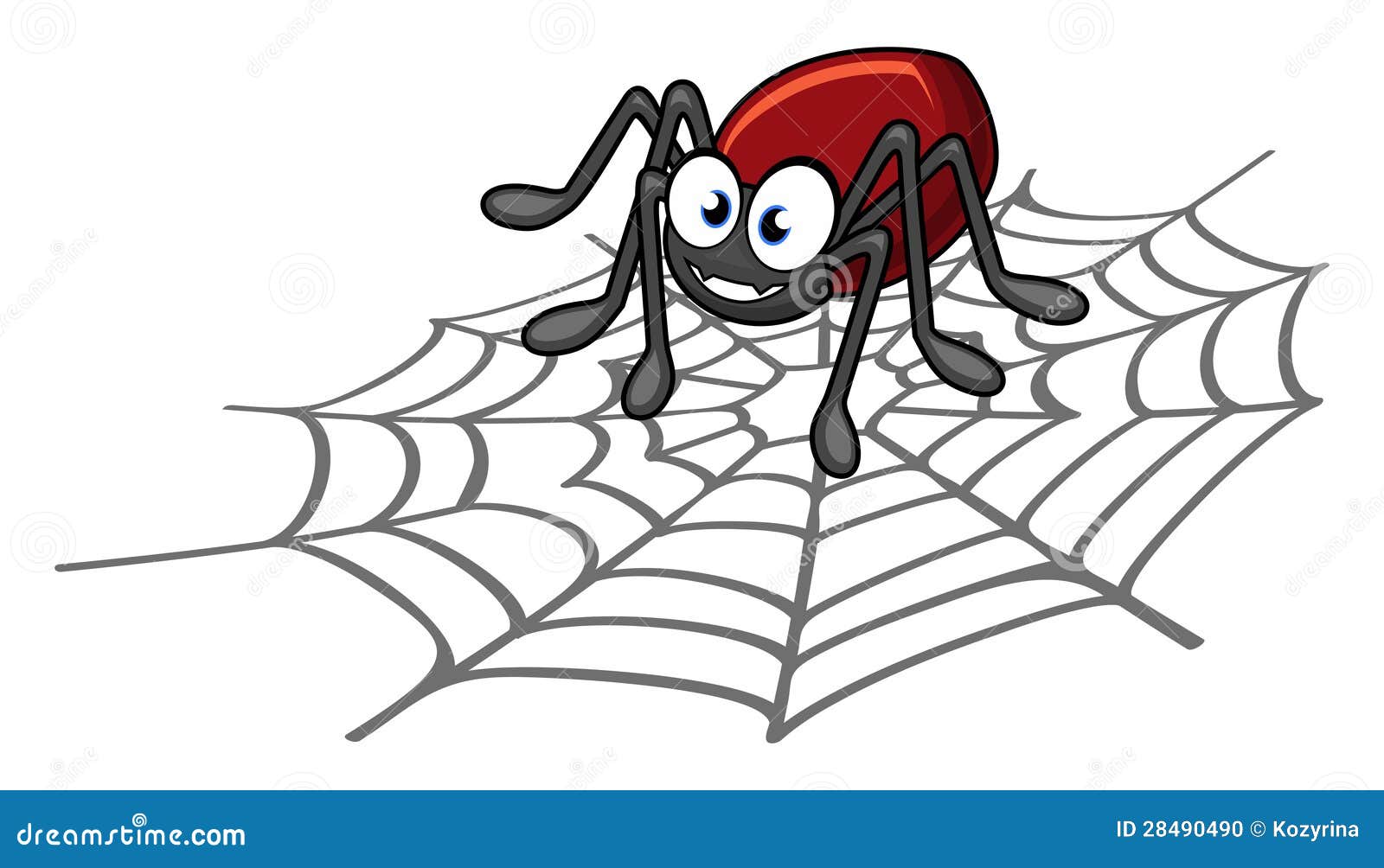 Fumetto del ragno illustrazione vettoriale. Illustrazione di ragnatela ...