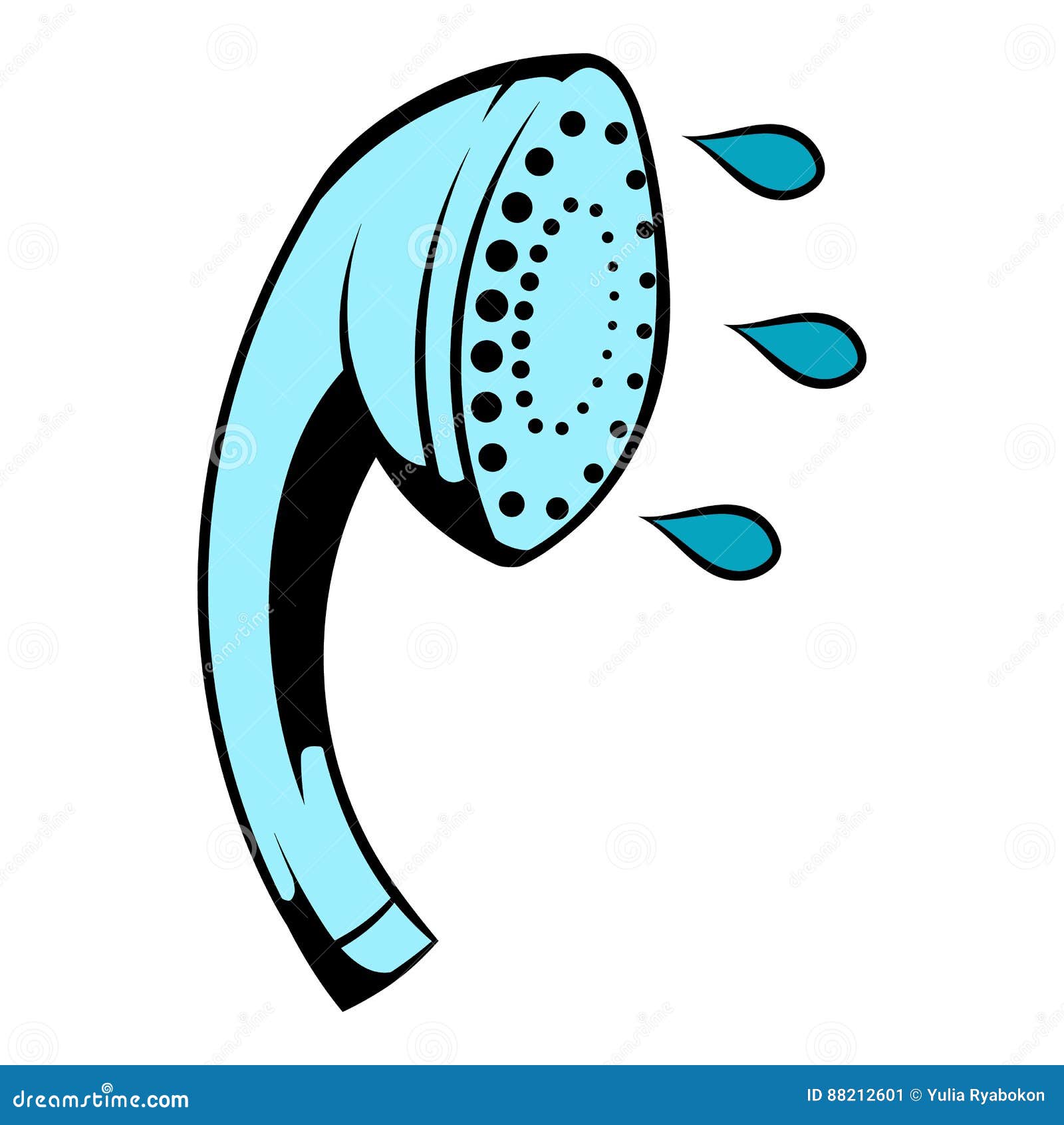 Fumetto Dell'icona Della Doccia Illustrazione Vettoriale ...