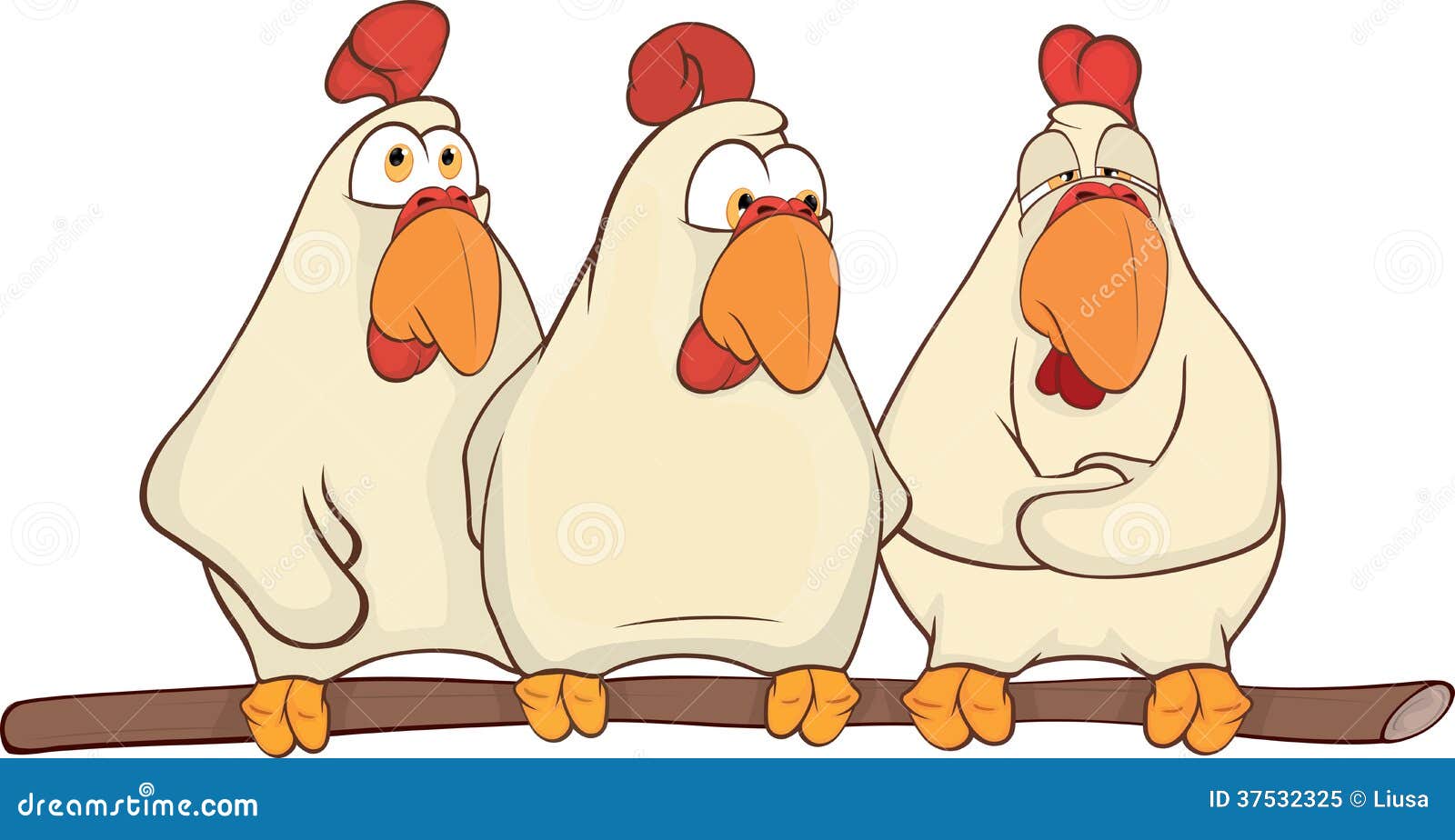 Fumetto delle galline illustrazione vettoriale. Illustrazione di amici ...