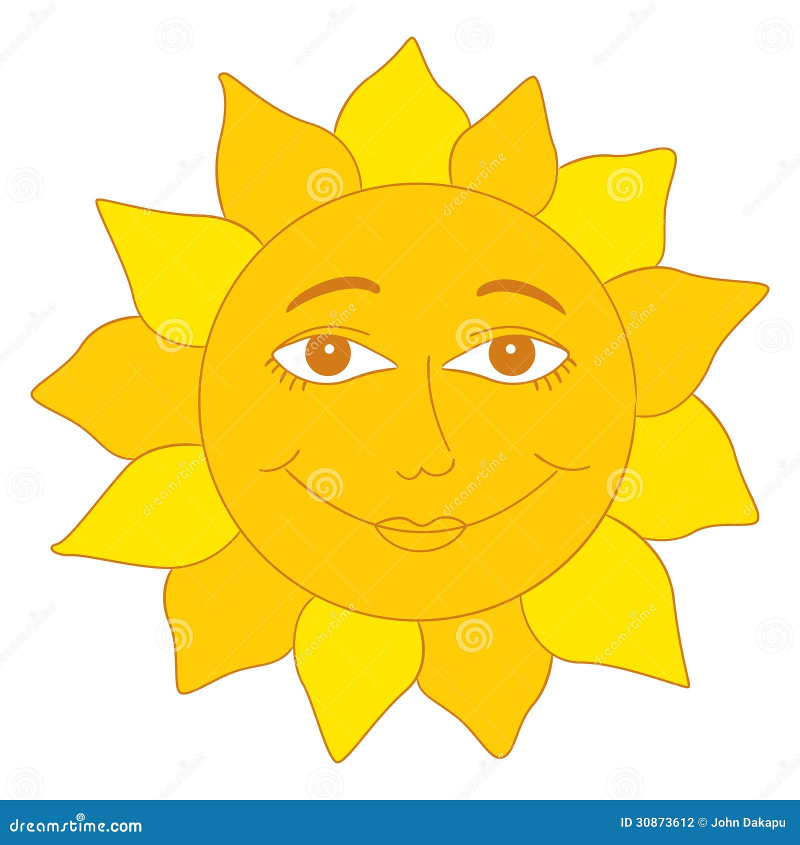 Fumetto di Sun illustrazione di stock. Illustrazione di lustro - 30873612