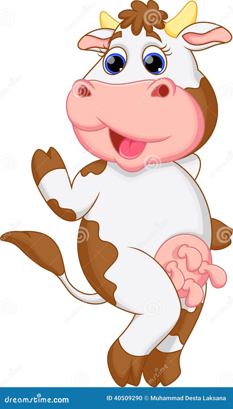 Fumetto Divertente Della Mucca Illustrazione di Stock - Illustrazione ...