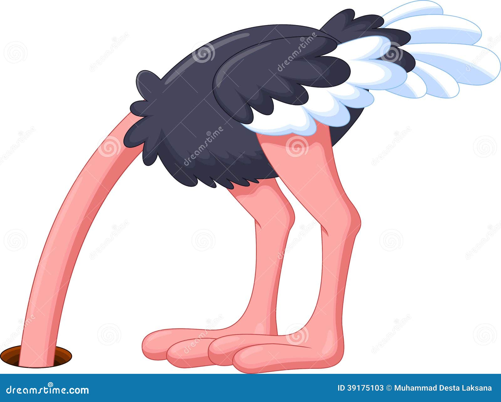 Fumetto Divertente Dello Struzzo Illustrazione di Stock - Illustrazione ...