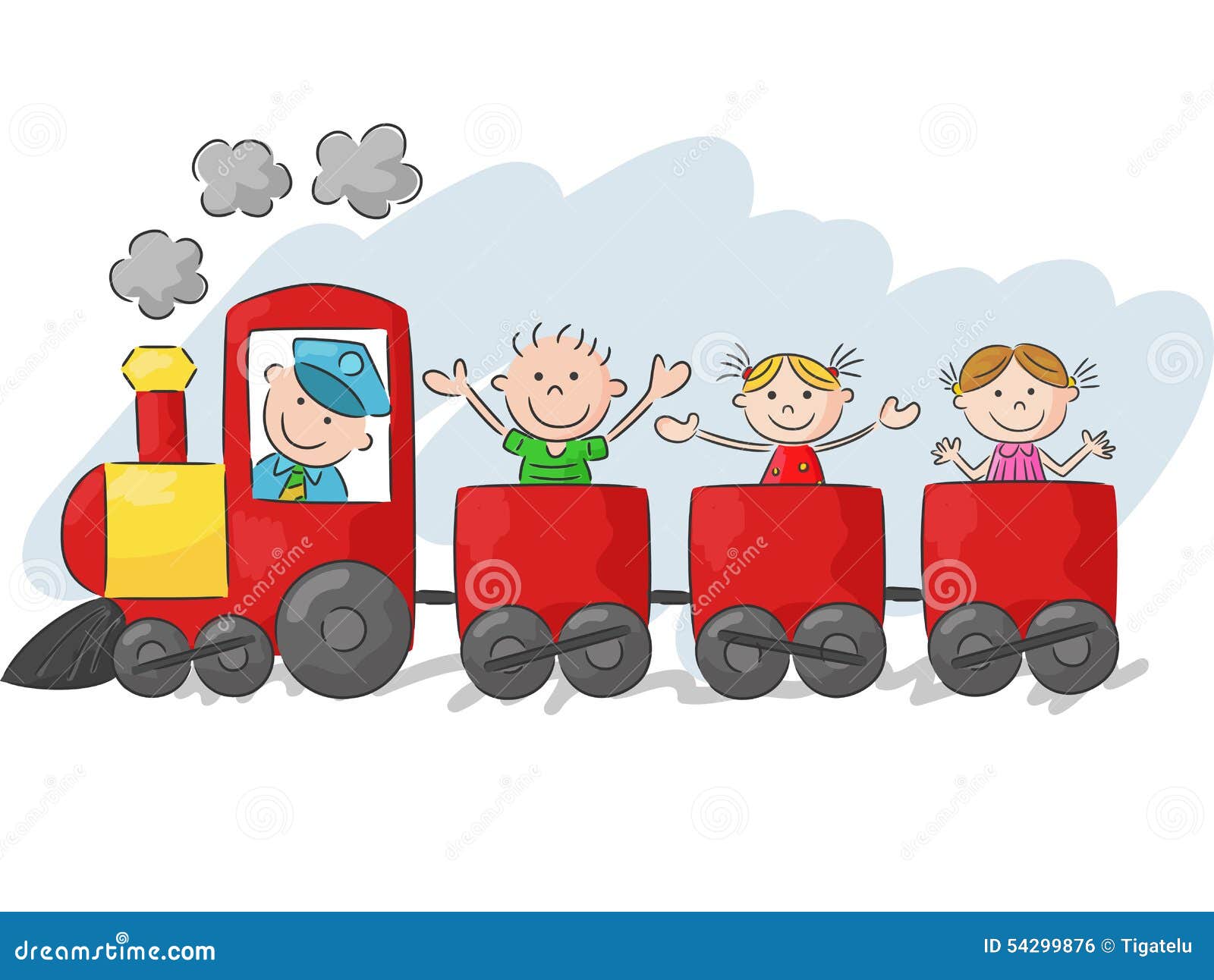 Fumetto Felice Dei Bambini Su Un Treno Variopinto Illustrazione ... Fumetto Felice Dei Bambini Su Un Treno Variopinto Illustrazione ...