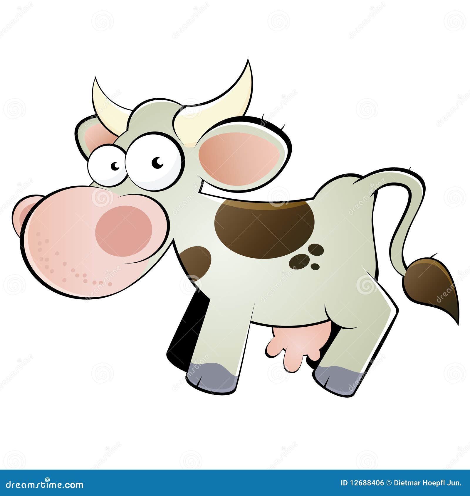 Fumetto felice della mucca illustrazione vettoriale. Illustrazione di ...