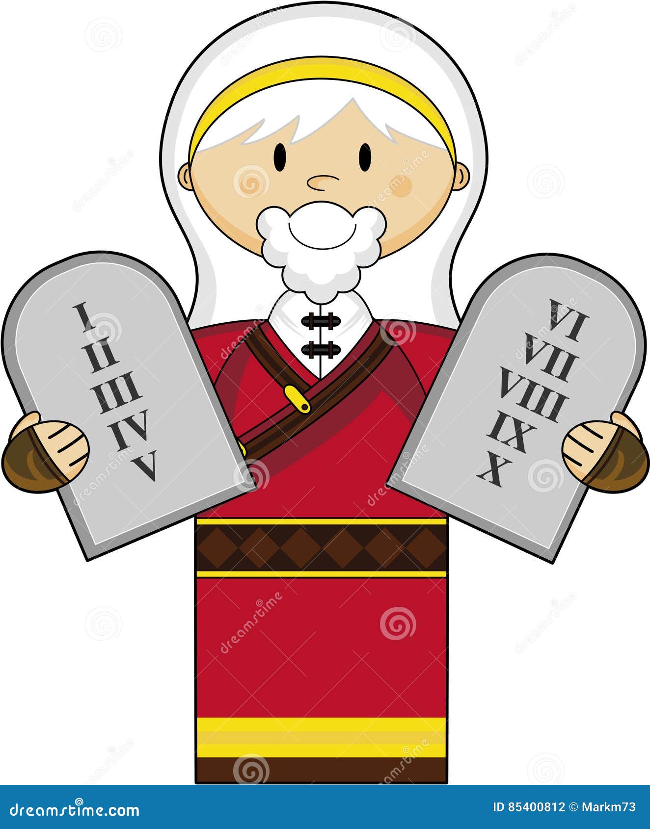 Fumetto Moses Character illustrazione vettoriale. Illustrazione di ...