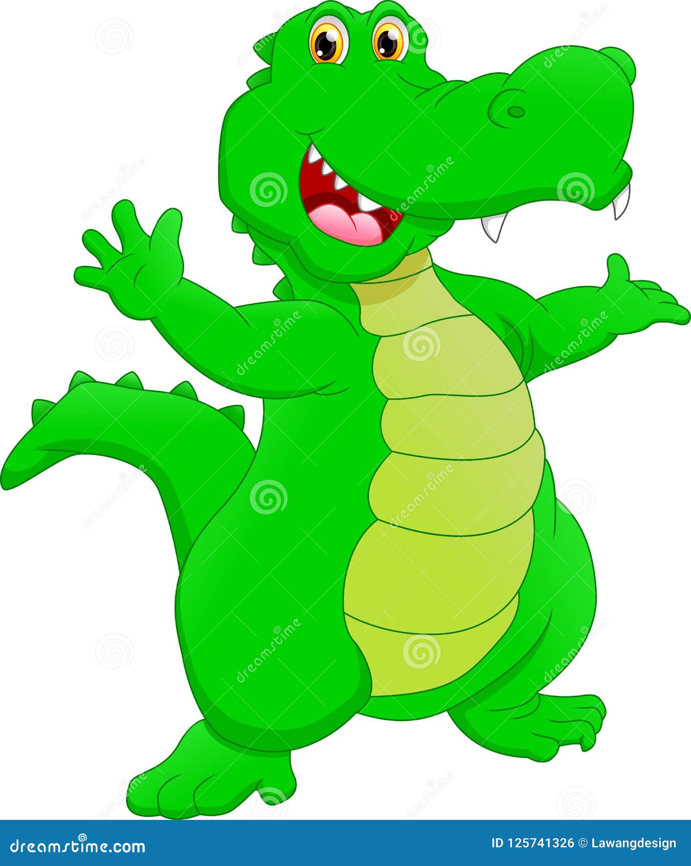 Fumetto Sveglio Del Coccodrillo Illustrazione Vettoriale ...