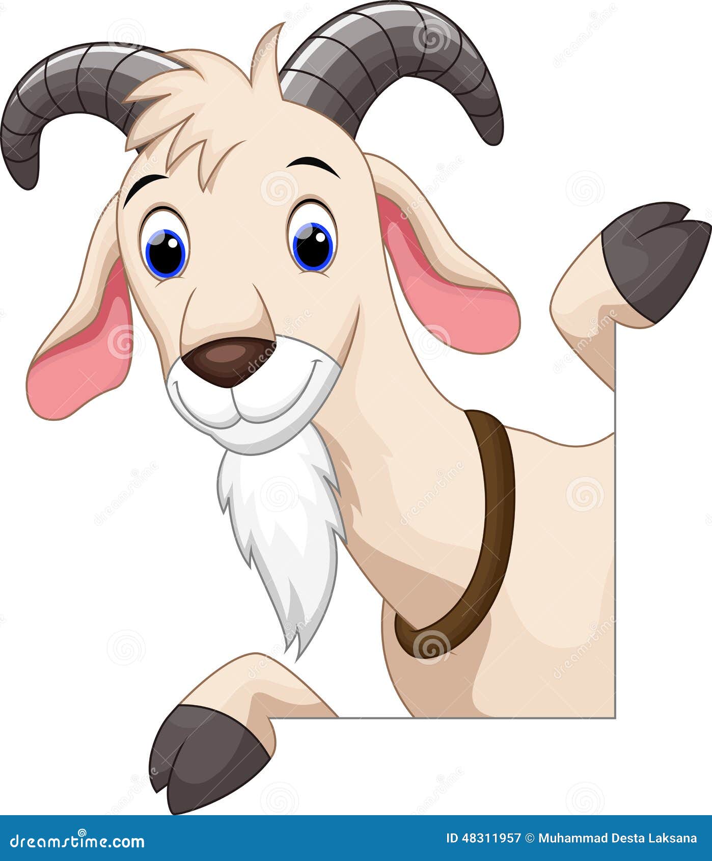 Fumetto Sveglio Della Capra Illustrazione di Stock - Illustrazione di ...