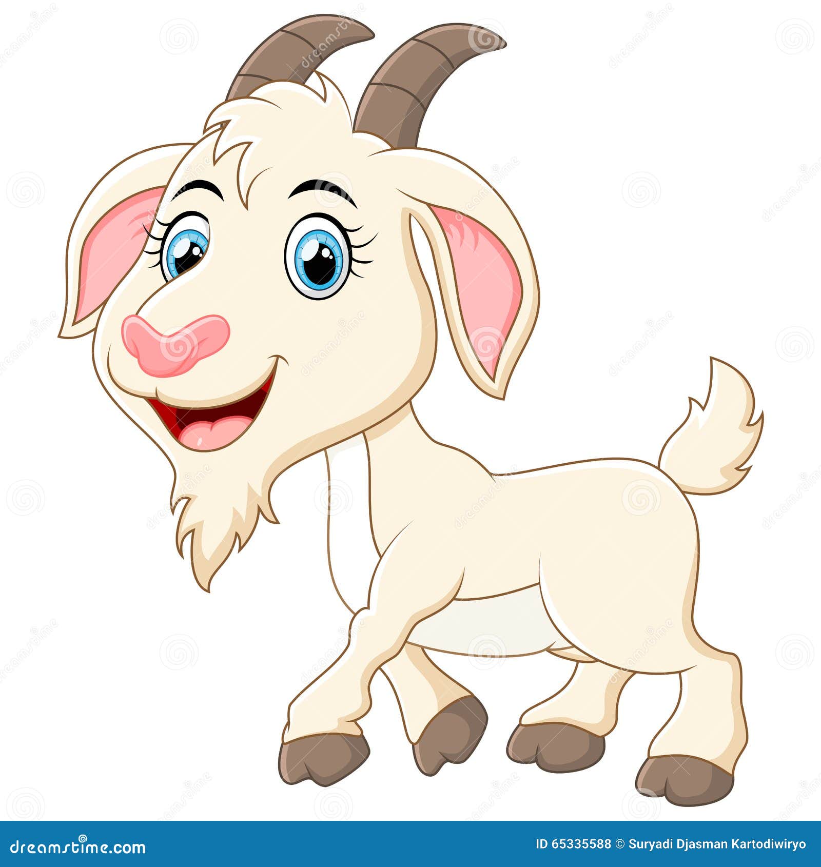 Fumetto Sveglio Della Capra Illustrazione Vettoriale - Illustrazione di ...