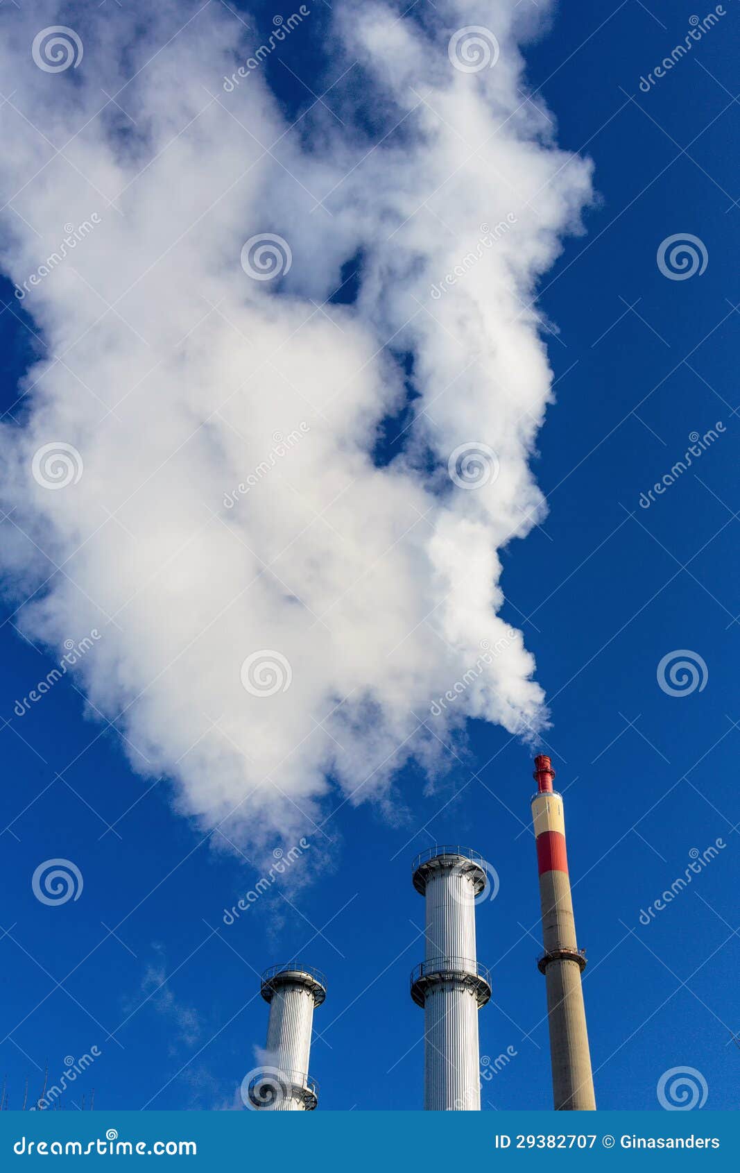 Fuming industrial chimney stock image. Image of nature - 29382707