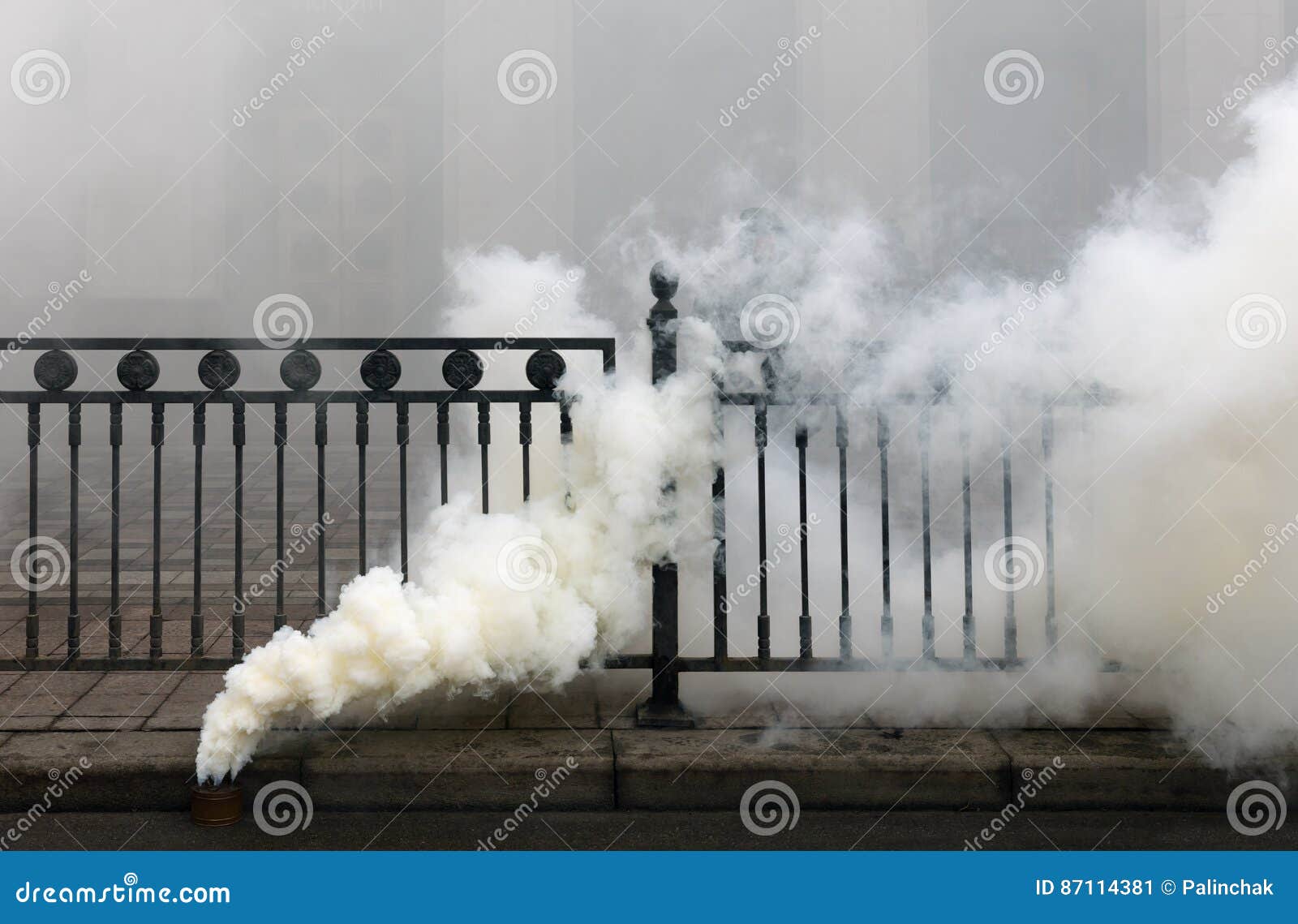 Fuming smoke bomb stock image. Image of smoke, danger - 87114381