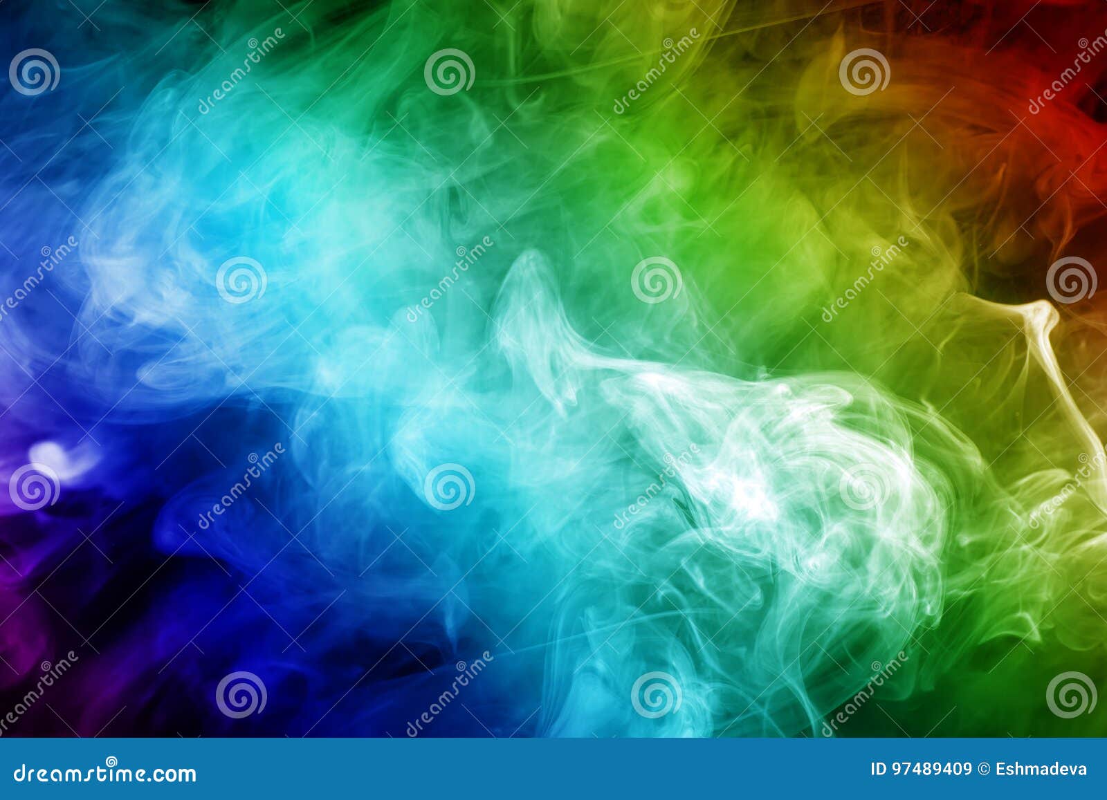 Fumo colorato del Rainbow immagine stock. Immagine di curva - 97489409