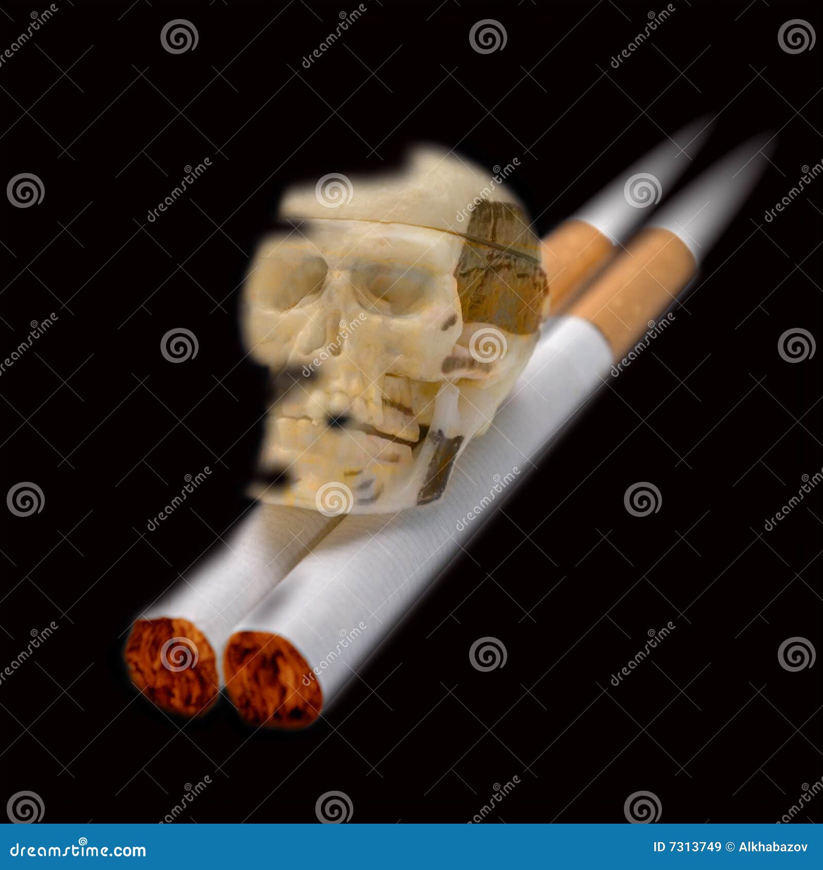 Fumo - morte imagem de stock. Imagem de humano, ossos - 7313749