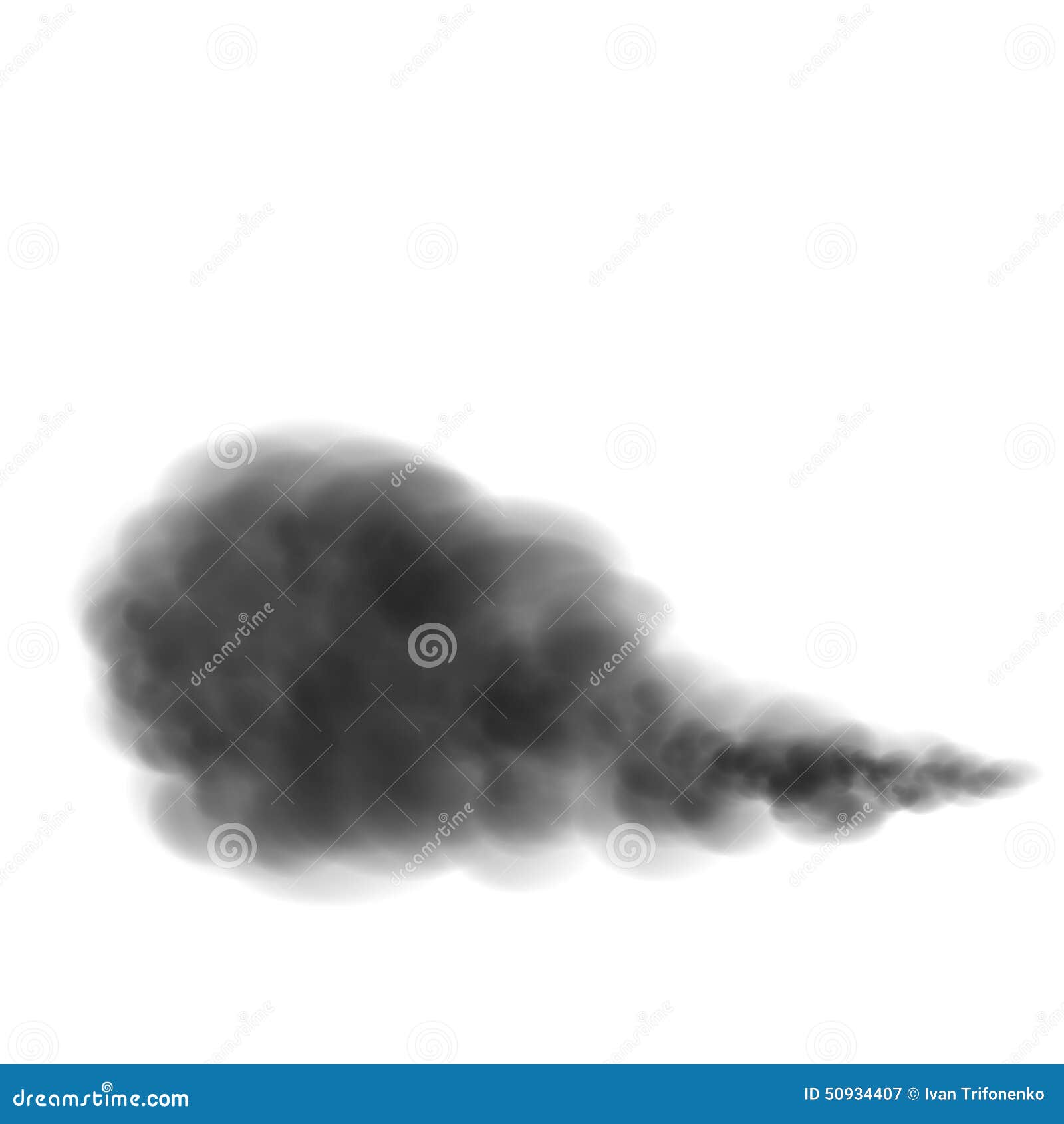 Fumo preto do vetor ilustração do vetor. Ilustração de forma - 50934407