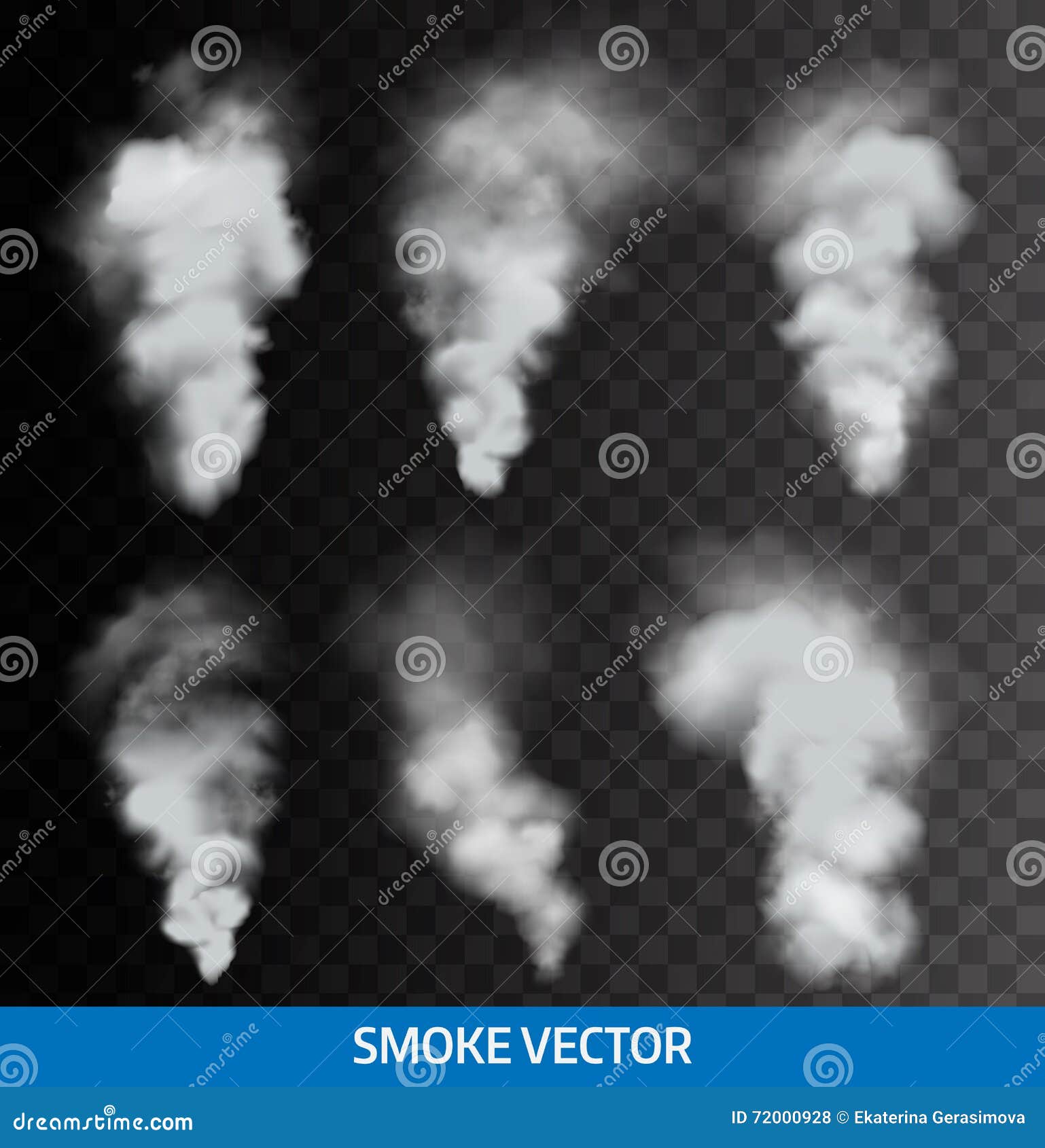 Fumo Transparente Realístico, Vapor Vetor Ilustração do Vetor ...