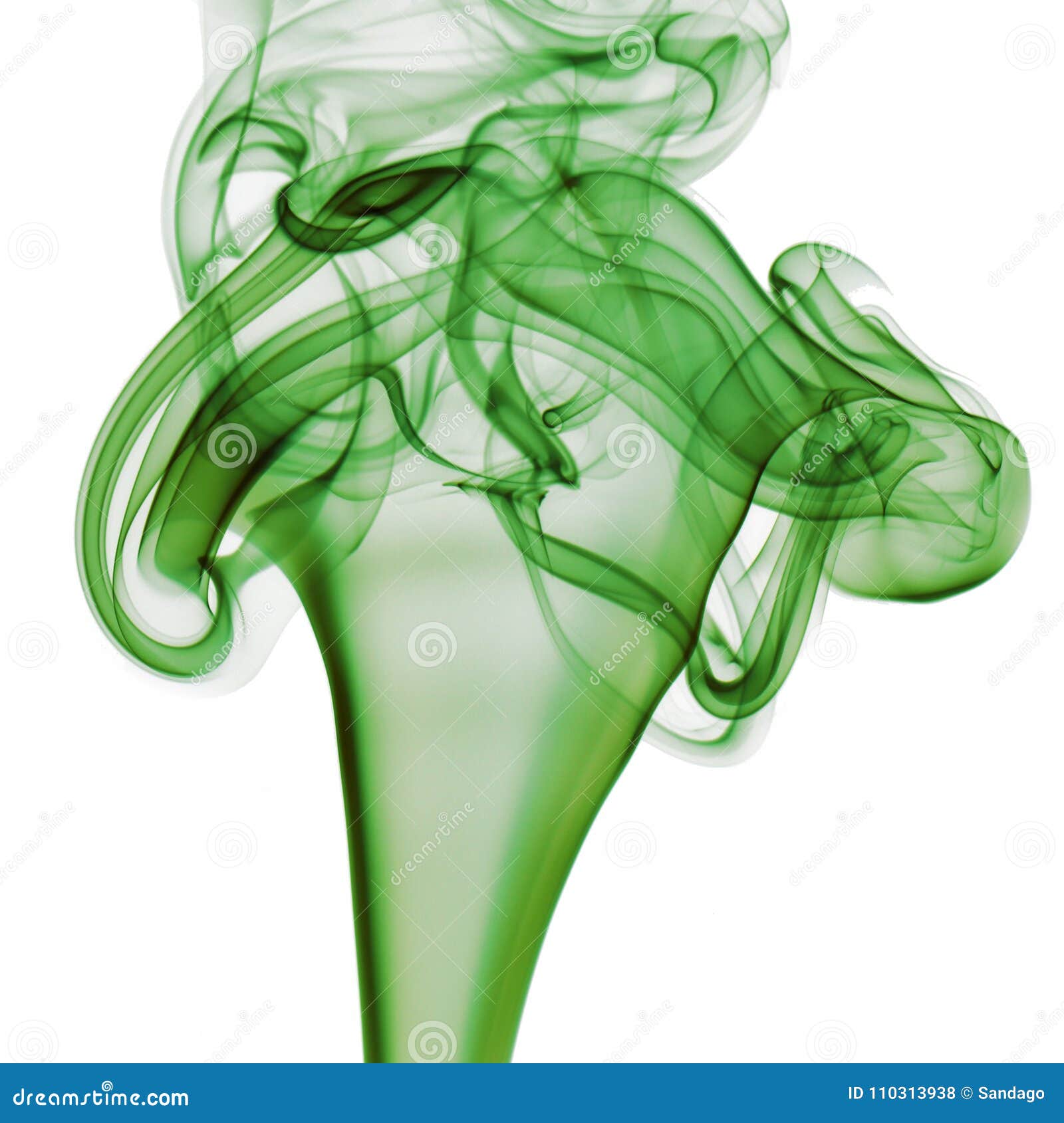Fumo verde no fundo branco foto de stock. Imagem de poderoso - 110313938