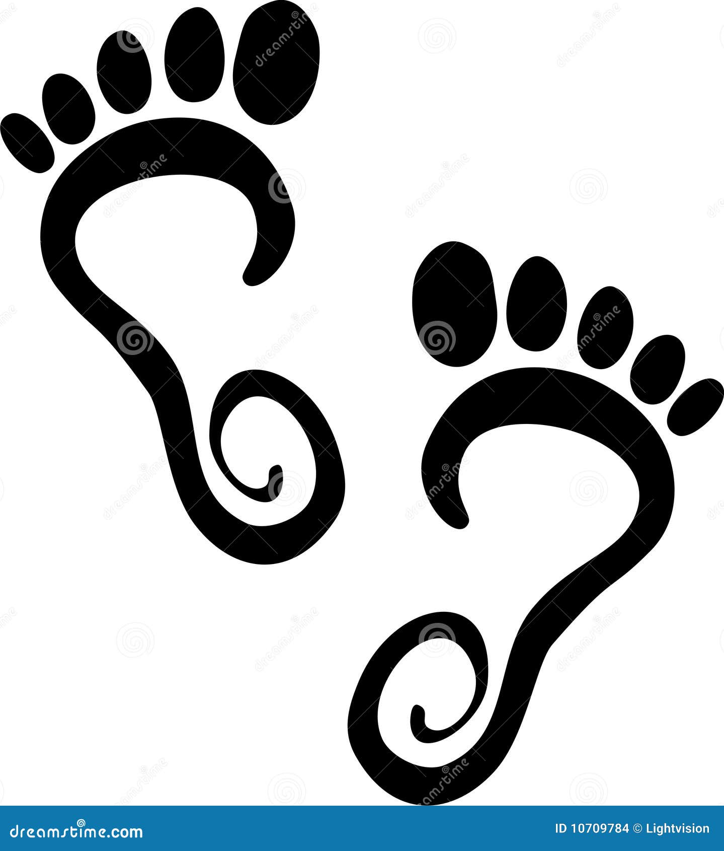 Fun Abstract Feet stock vector. Illustration of mark - 10709784