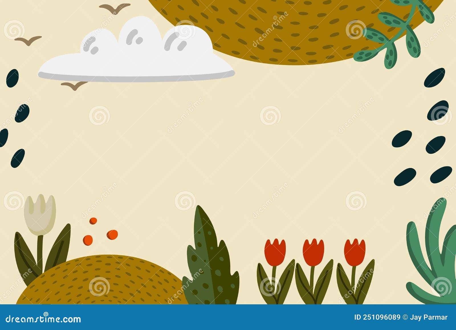 Fun Abstract Nature Linktree Background Stock Illustration ...