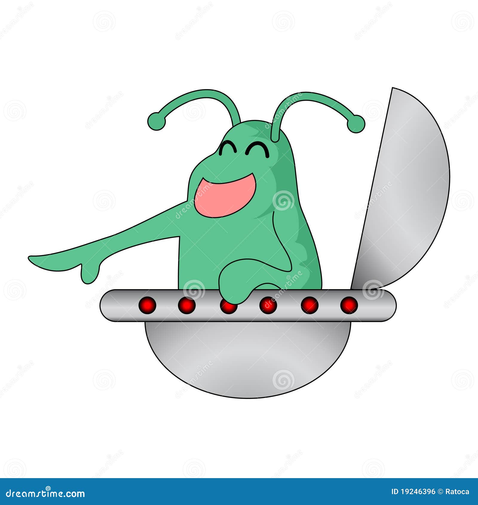 Fun alien stock vector. Illustration of comedy, joke - 19246396