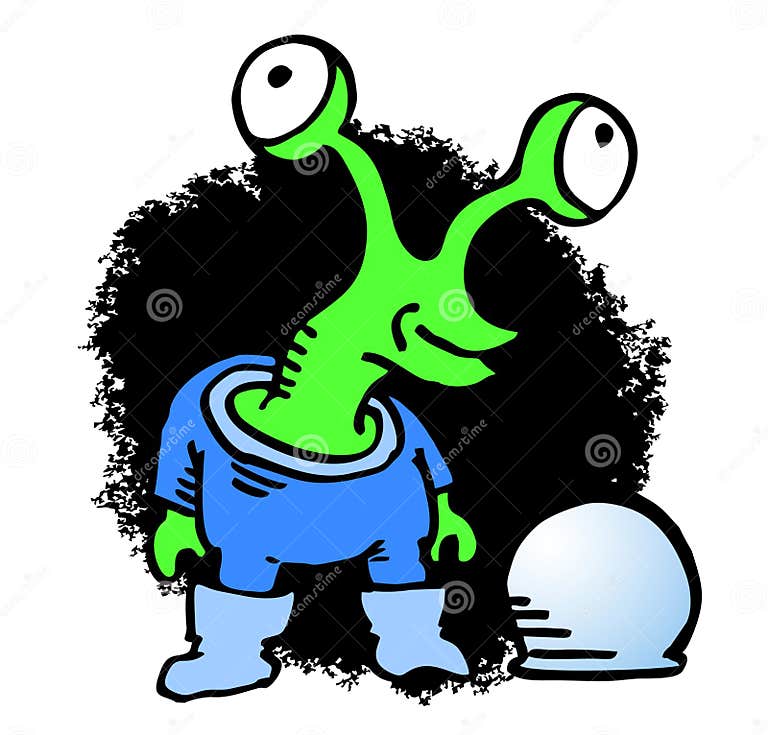 Fun alien stock vector. Illustration of style, uniform - 22557516