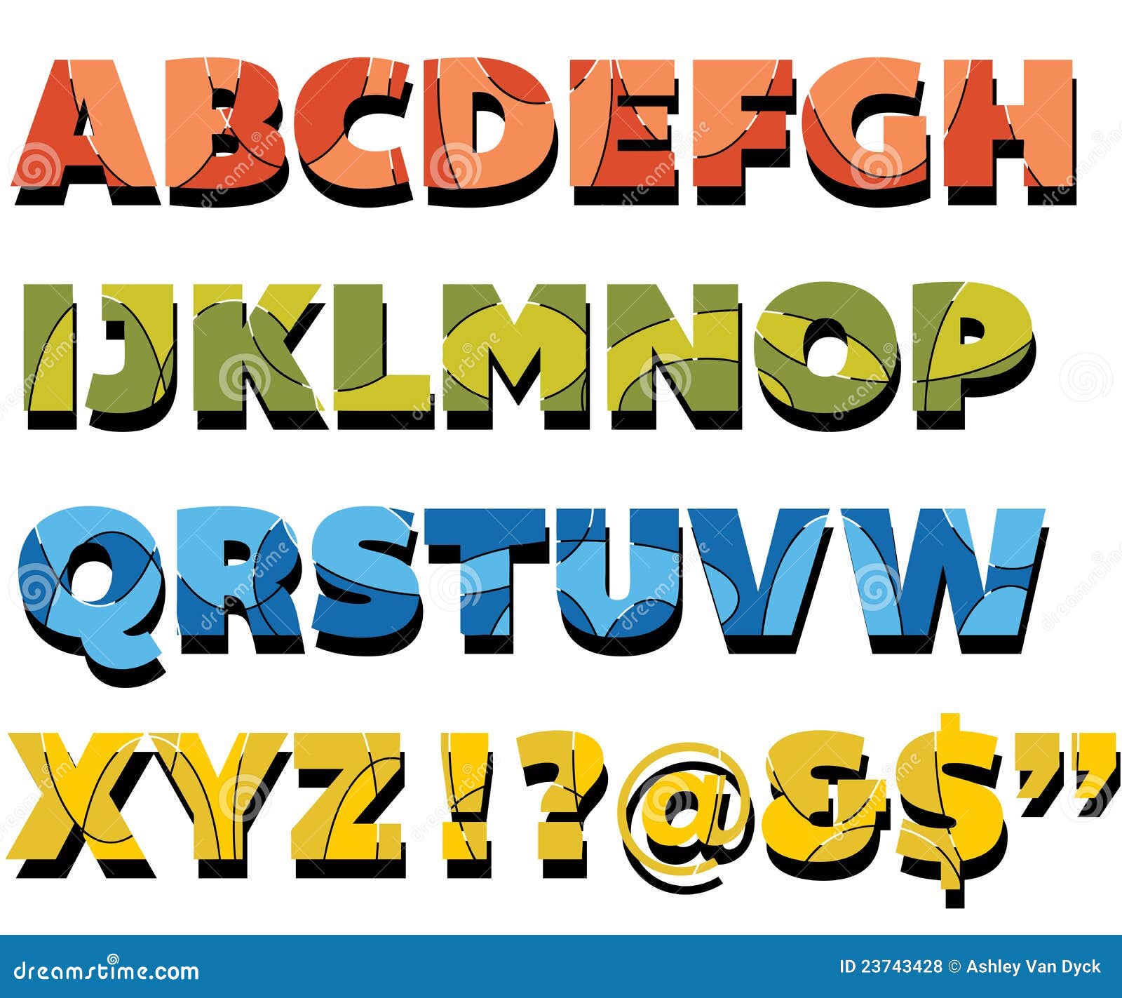 Fun Alphabet stock vector. Illustration of colorful, writing - 23743428