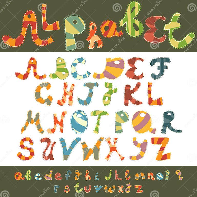Fun Alphabet Capital and Lower Case Stock Vector - Illustration of ...