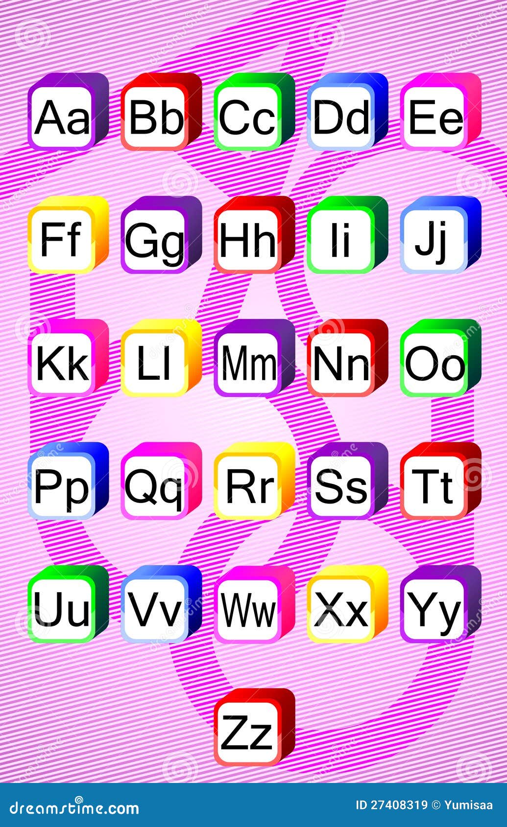 Fun Alphabet in Colorful Background Stock Illustration - Illustration ...
