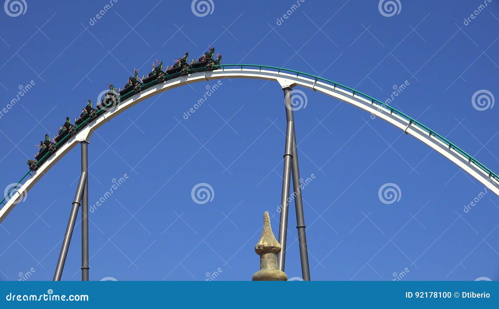 Fun Amusement Park Roller Coaster Stock Photo - Image of wheels, funny ...