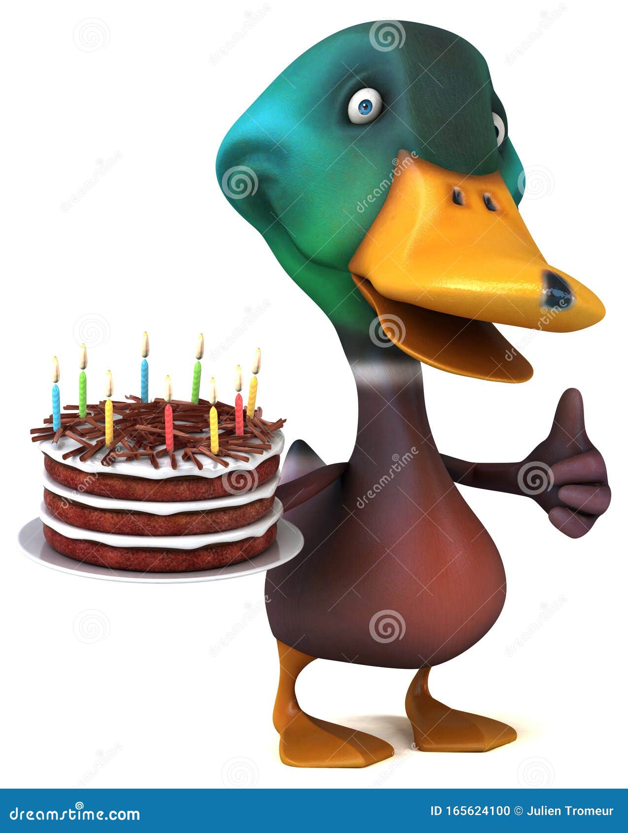 Fun-anka - 3D-illustration stock illustrationer. Illustration av angus ...