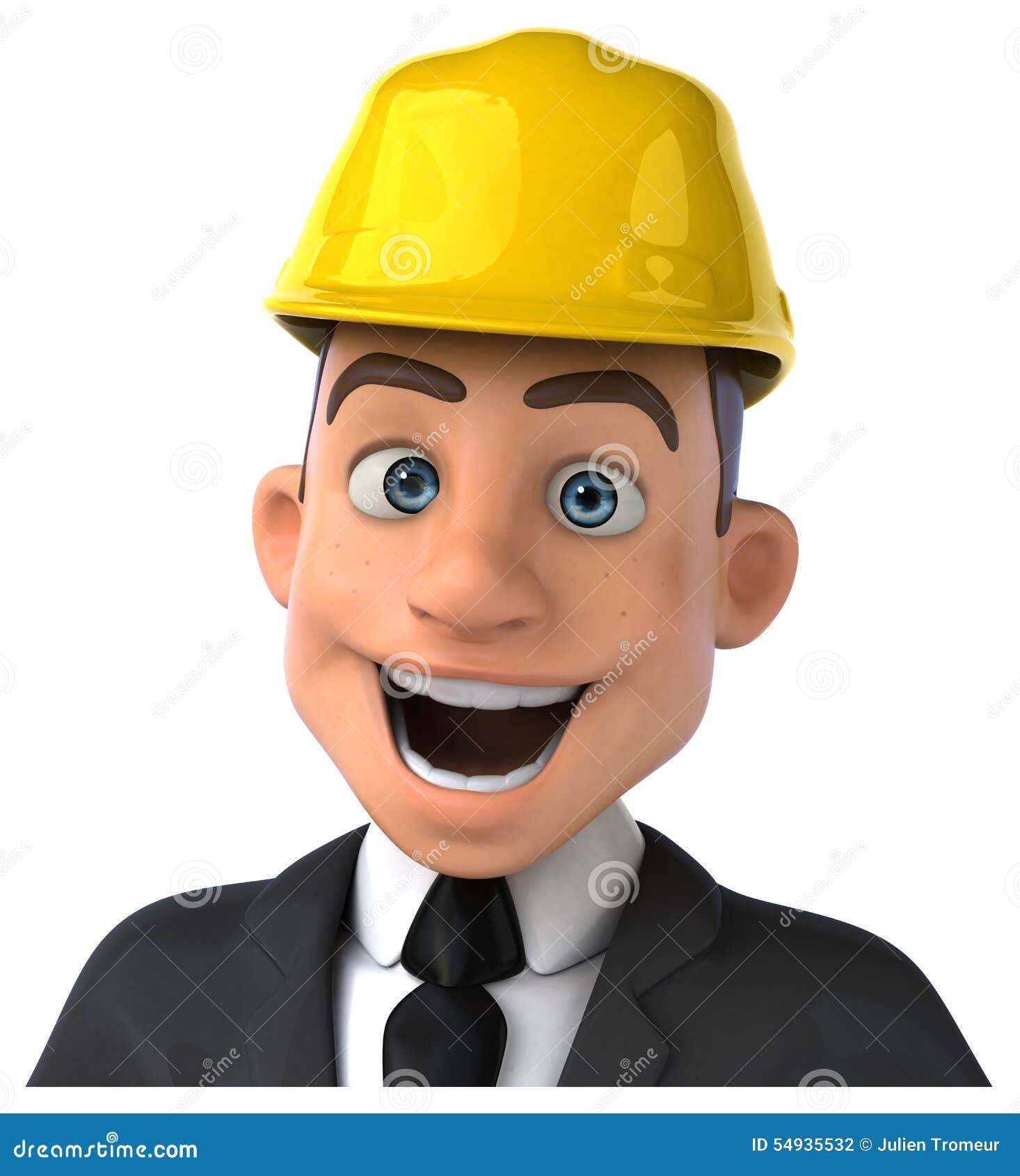 Fun architect stock illustration. Illustration of building - 54935532